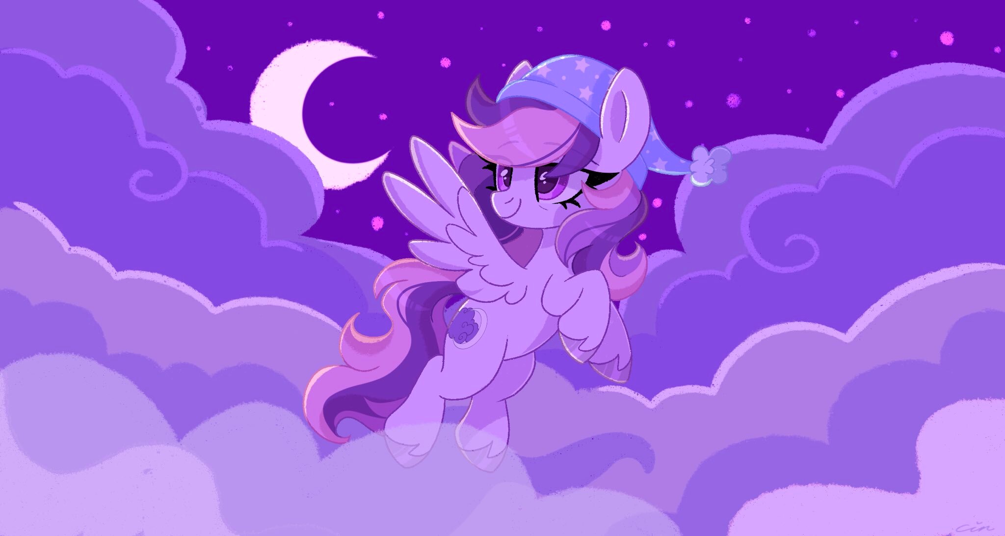 #3604321 - safe, artist:cinnamontee, oc, oc only, oc:sweet dreams, pegasus, cloud, female ...