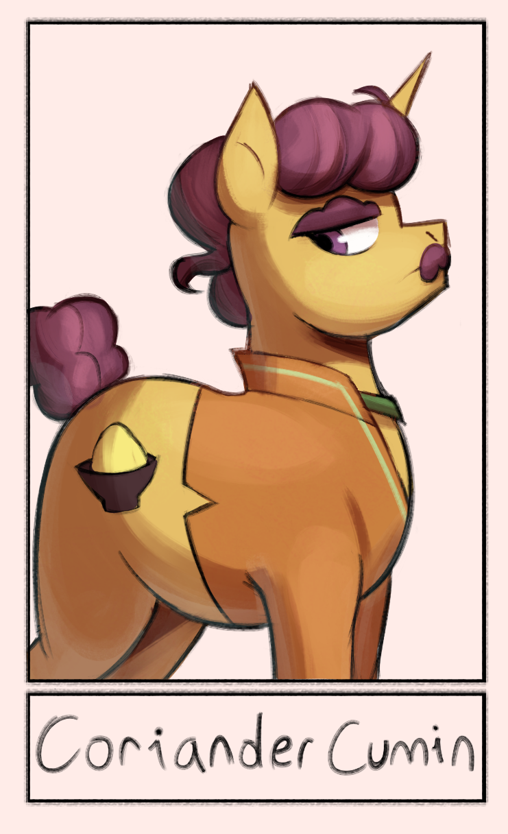#3604840 - safe, artist:bkiltersot, coriander cumin, pony, unicorn, g4 ...