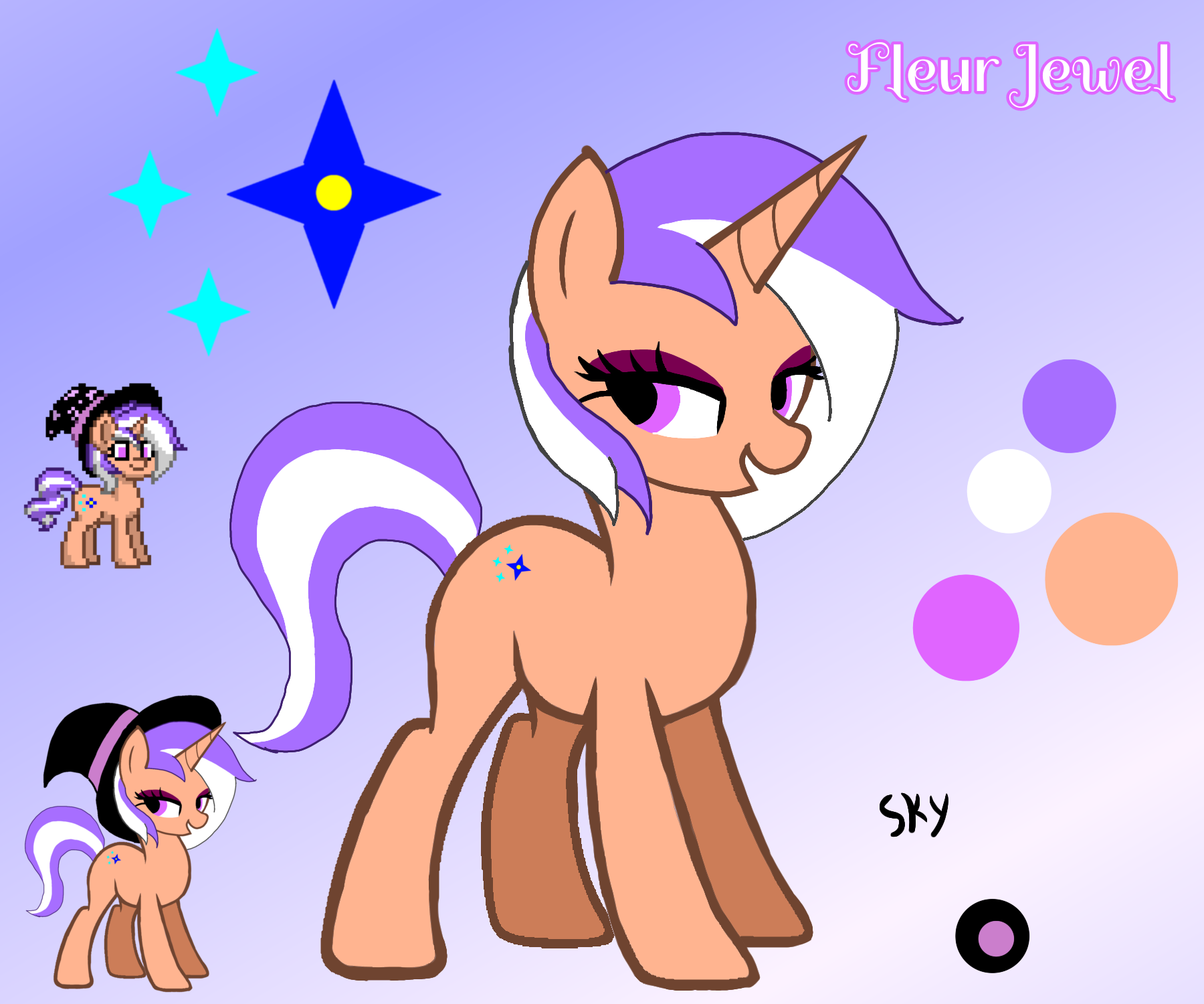 #3605151 - safe, artist:skycandy, oc, oc only, oc:fleur jewel, pony, unicorn, pony town, cutie ...