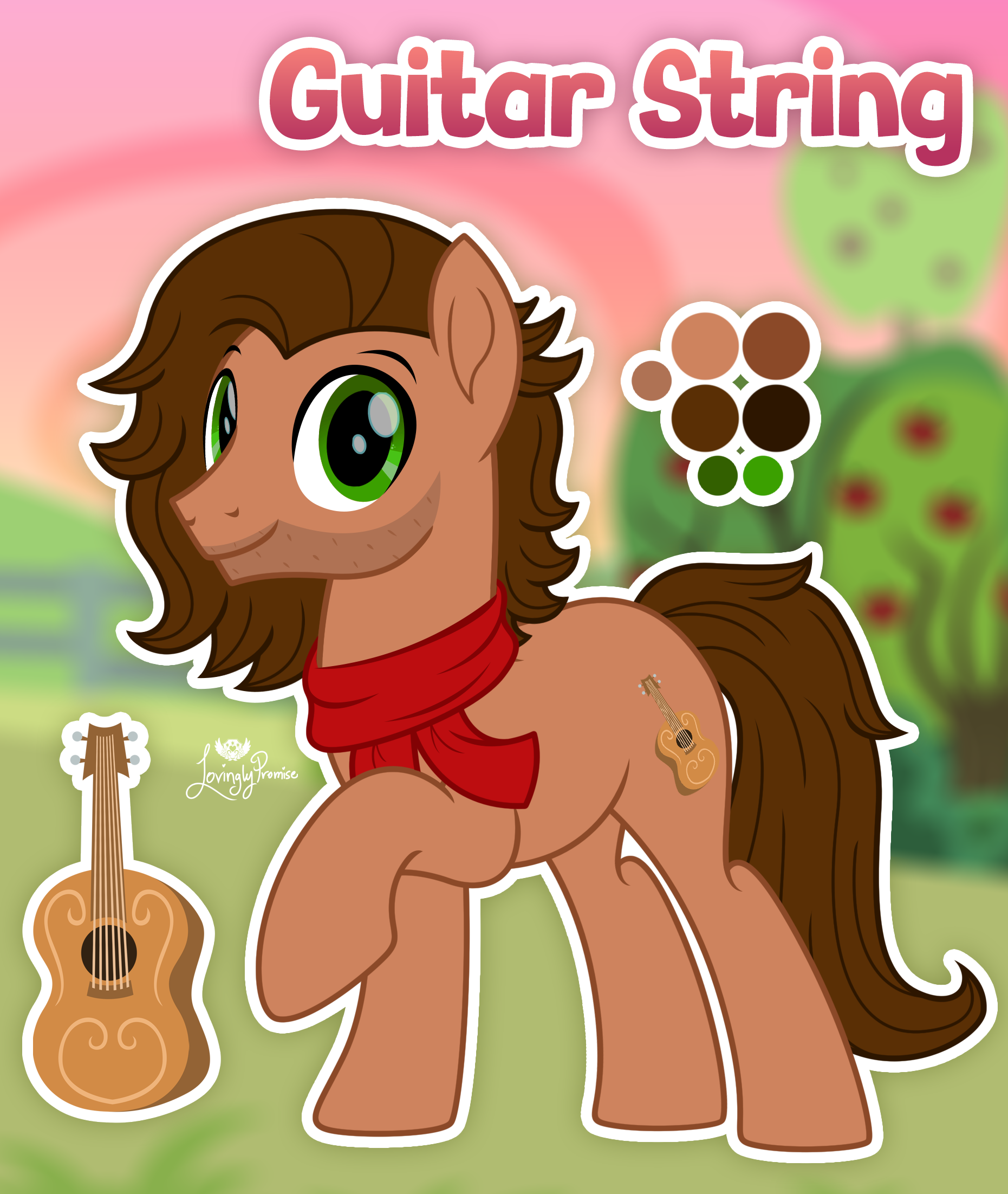 #3605757 - safe, artist:lovinglypromise, oc, oc:guitar string, earth ...