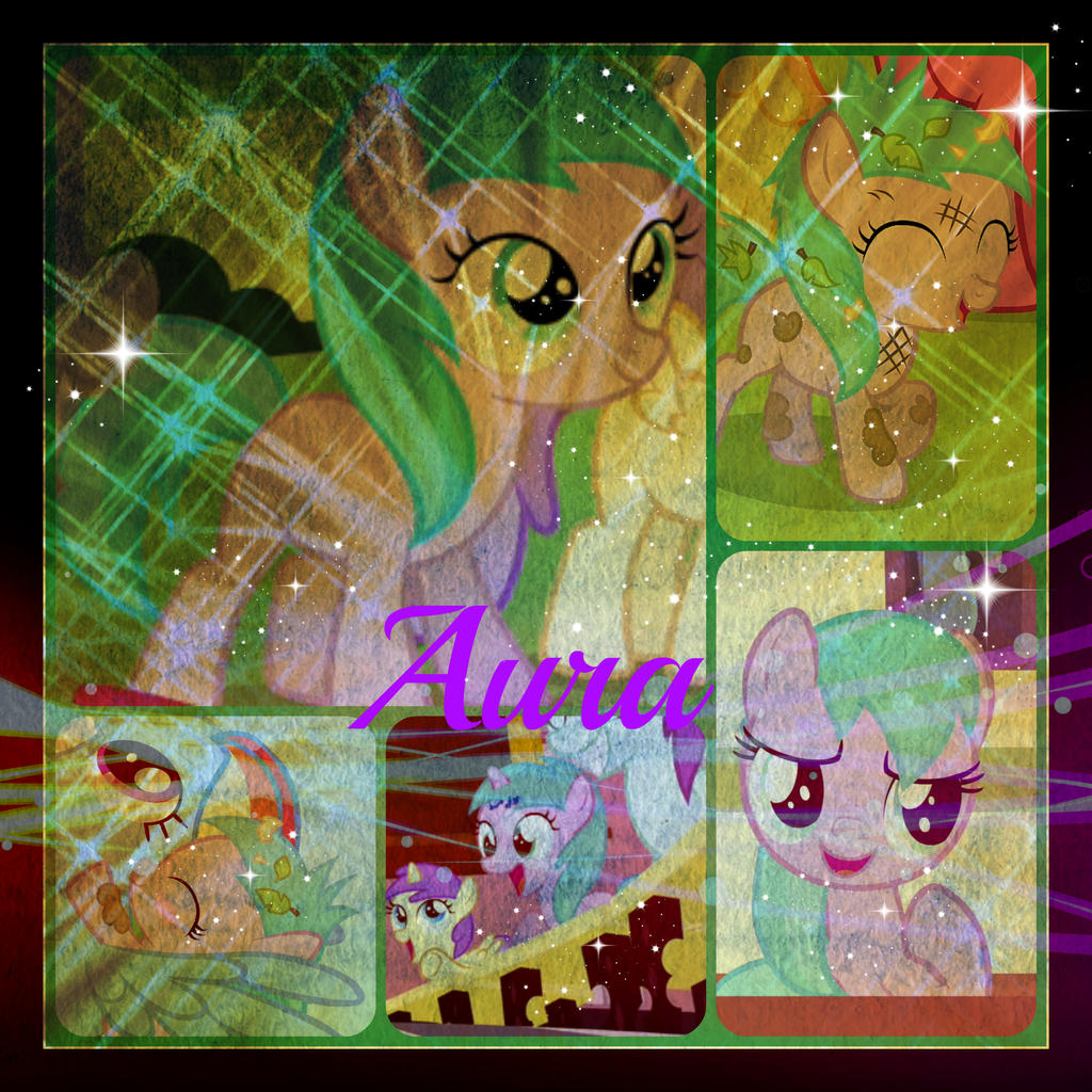 #3606217 - safe, artist:krazykari, alula, apple bloom, applejack, aura ...