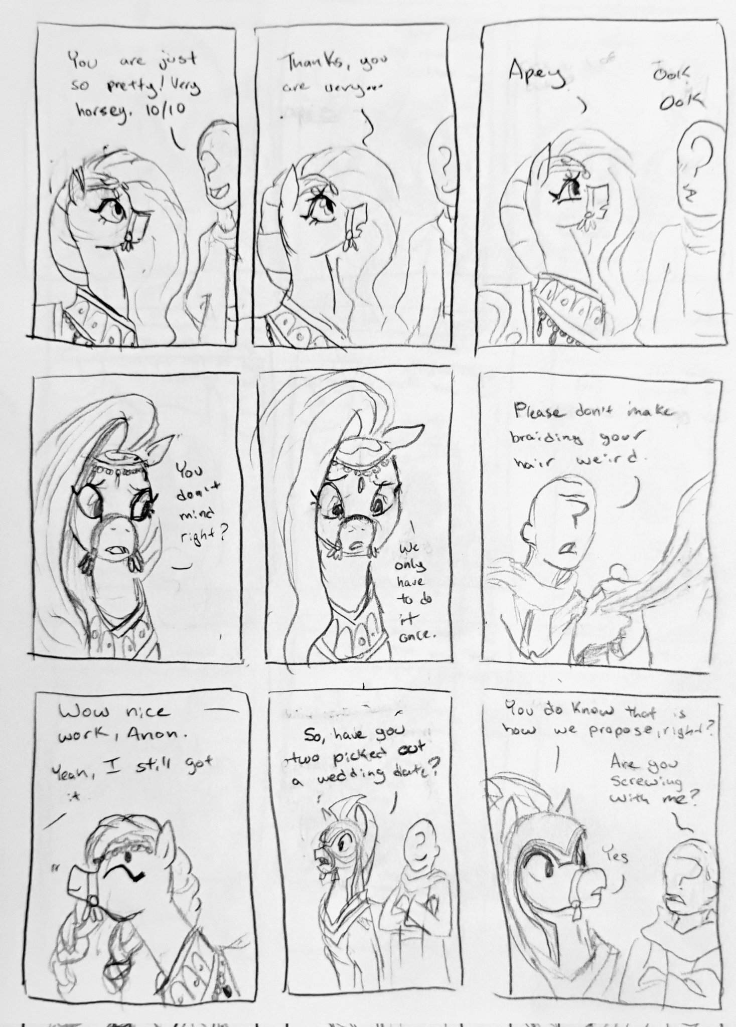 #3606574 - safe, artist:pony quarantine, amira, haakim, oc, oc:anon ...