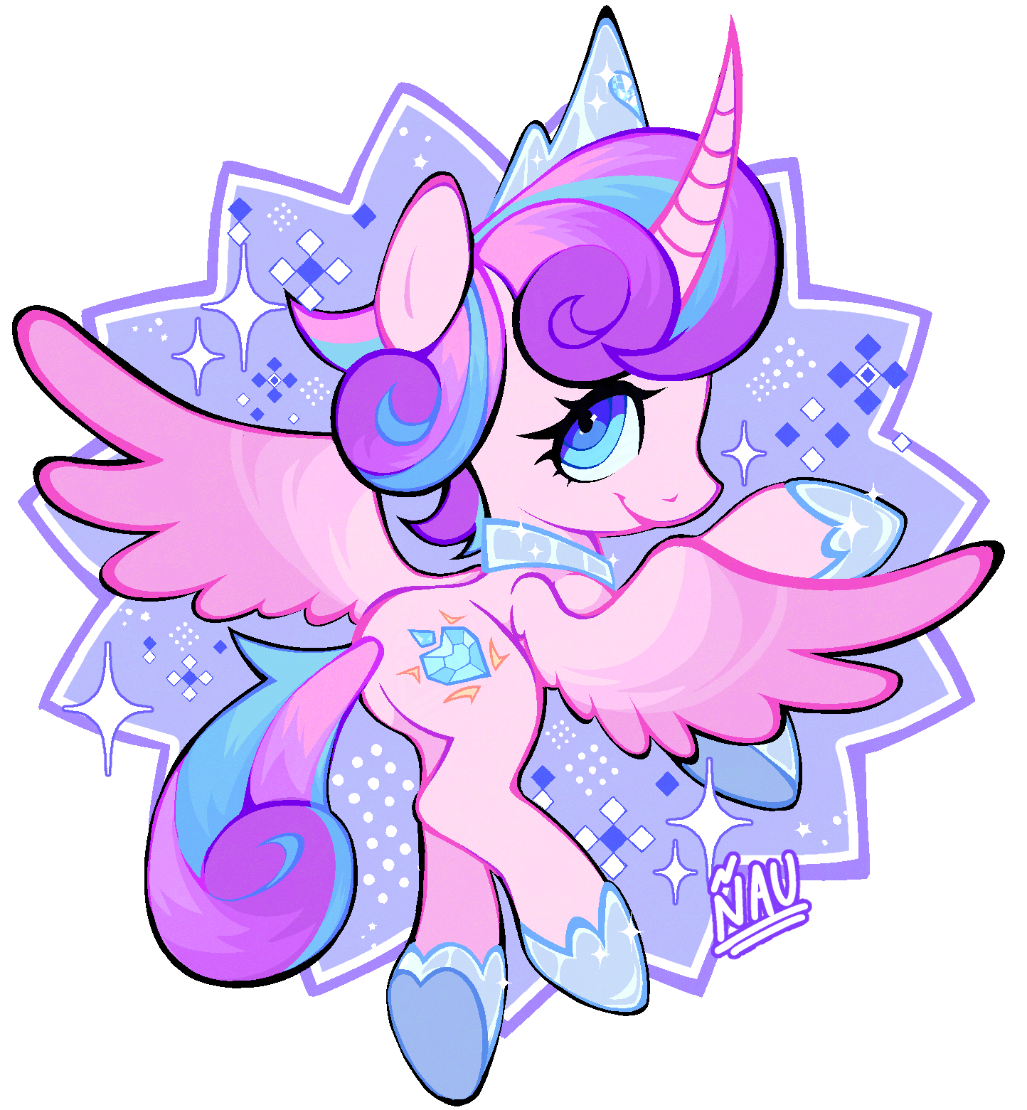 #3607116 - safe, artist:lanaucita, princess flurry heart, alicorn, pony ...