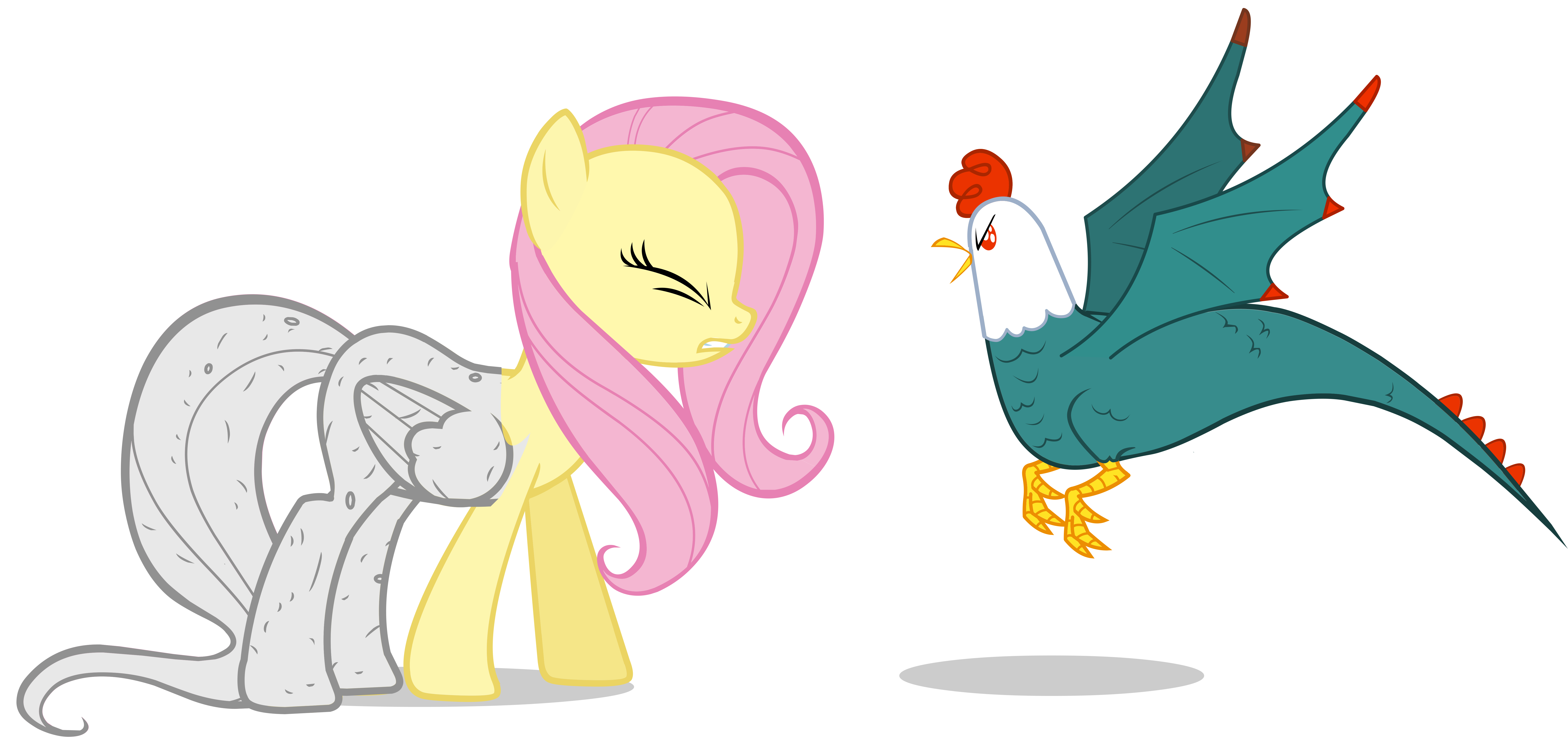 #3608073 - safe, playdate digital, fluttershy, cockatrice, pegasus ...