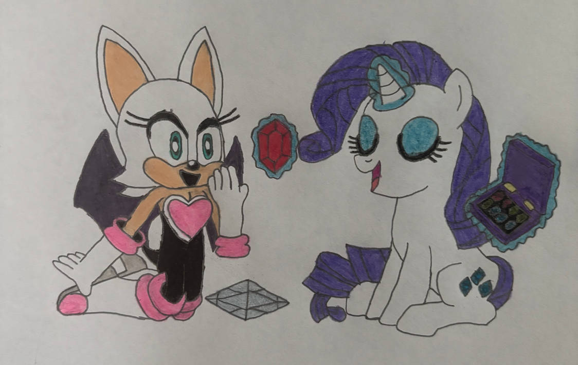 #3608201 - safe, artist:samuxsfsb, rarity, bat, mobian, pony, unicorn ...