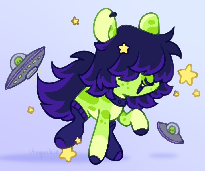 #3608788 - safe, artist:itsyuckie, oc, oc only, oc:alienne, earth pony ...