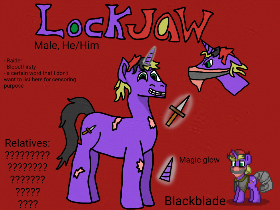 #3608826 - safe, artist:blackblade360, oc, oc only, oc:lock jaw, pony, ashes town, fallout ...