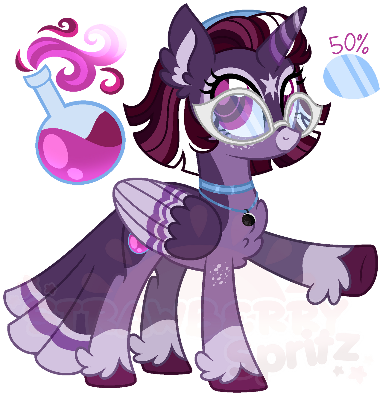 #3609201 - safe, artist:strawberry-spritz, twilight sparkle, alicorn, pony, g4, alternate design ...