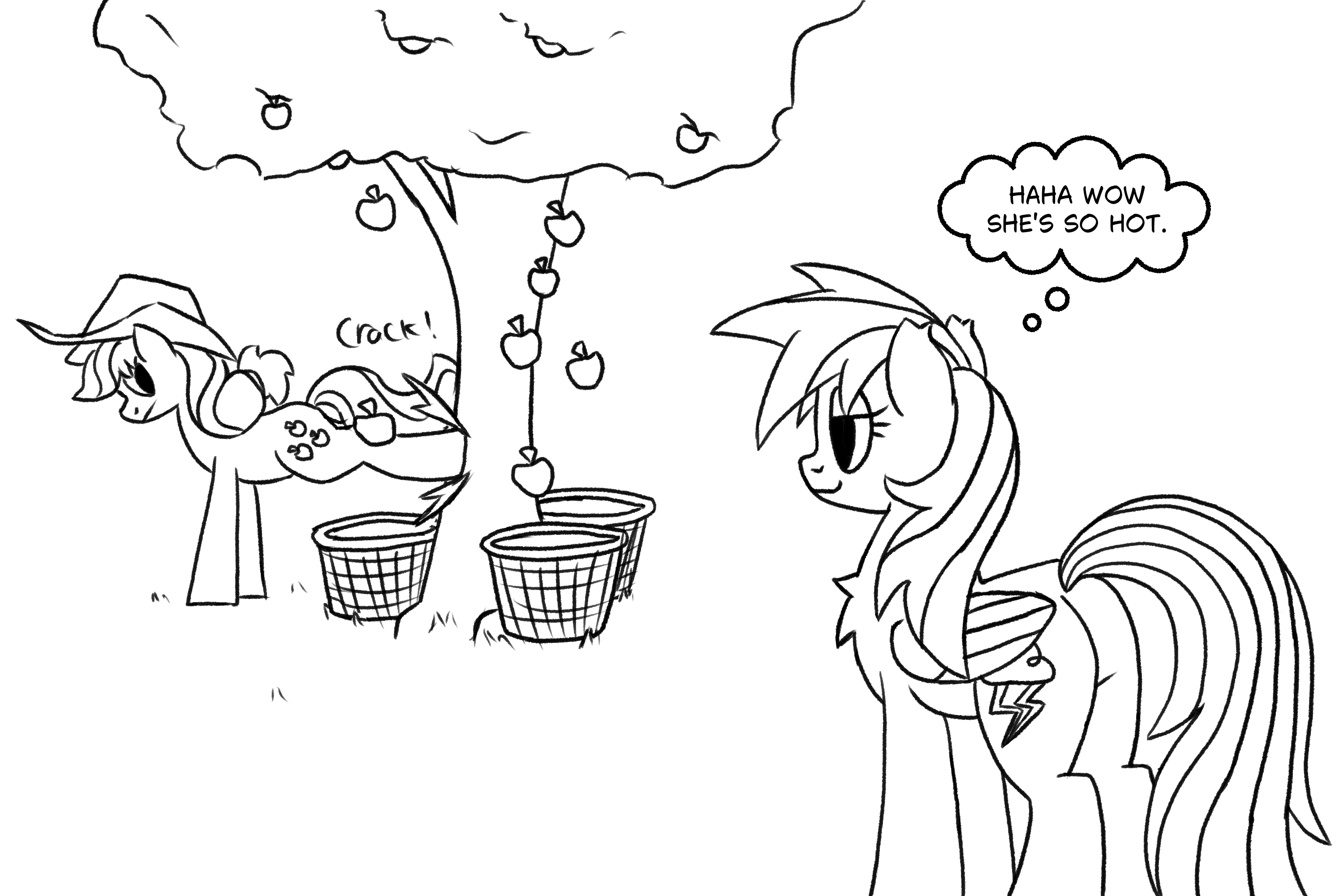 #3609459 - safe, artist:simpledoggo, applejack, rainbow dash, earth pony, pegasus, pony, g4 ...