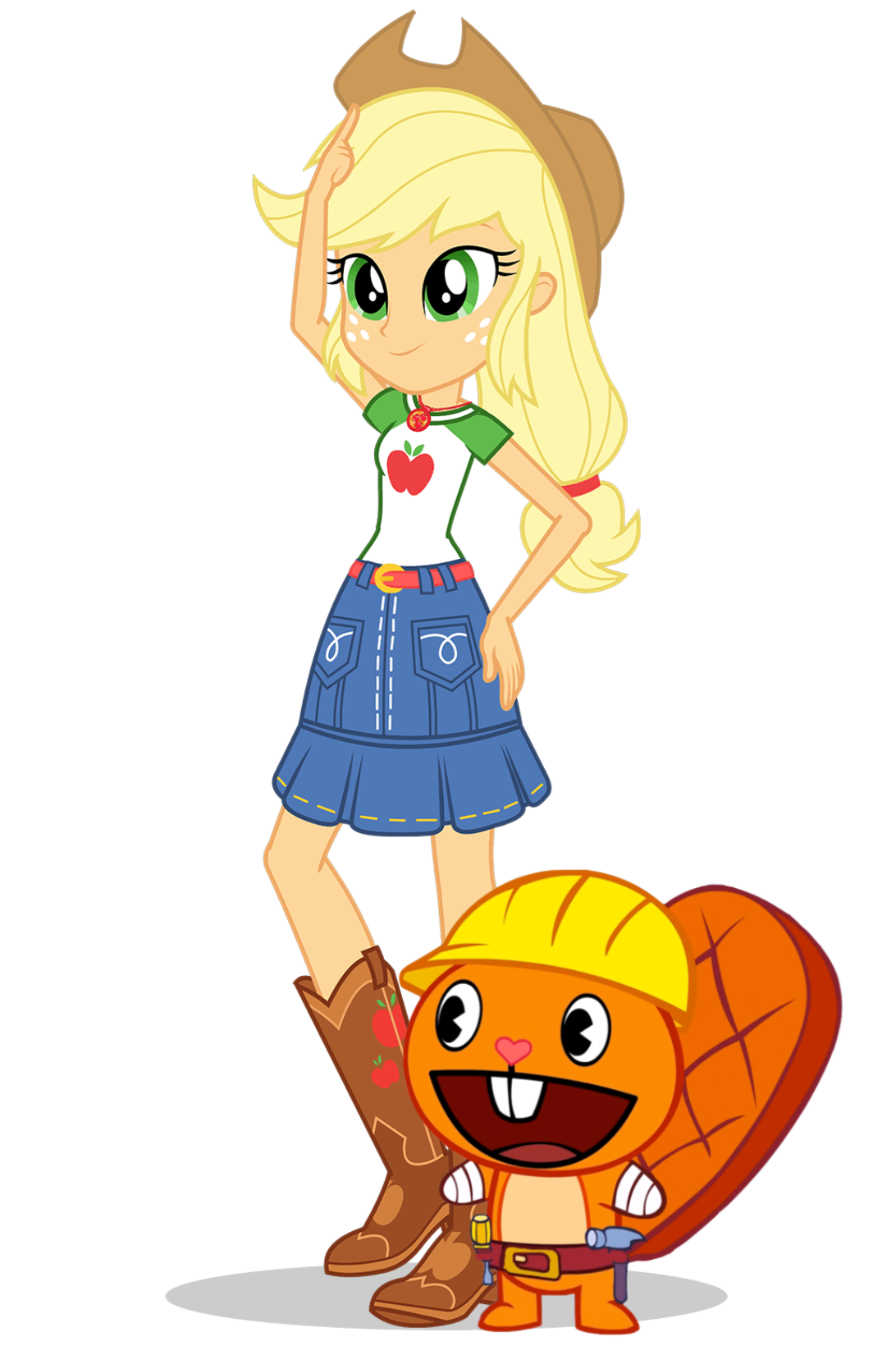 #3609729 - safe, artist:stevenracecars, applejack, human, equestria ...