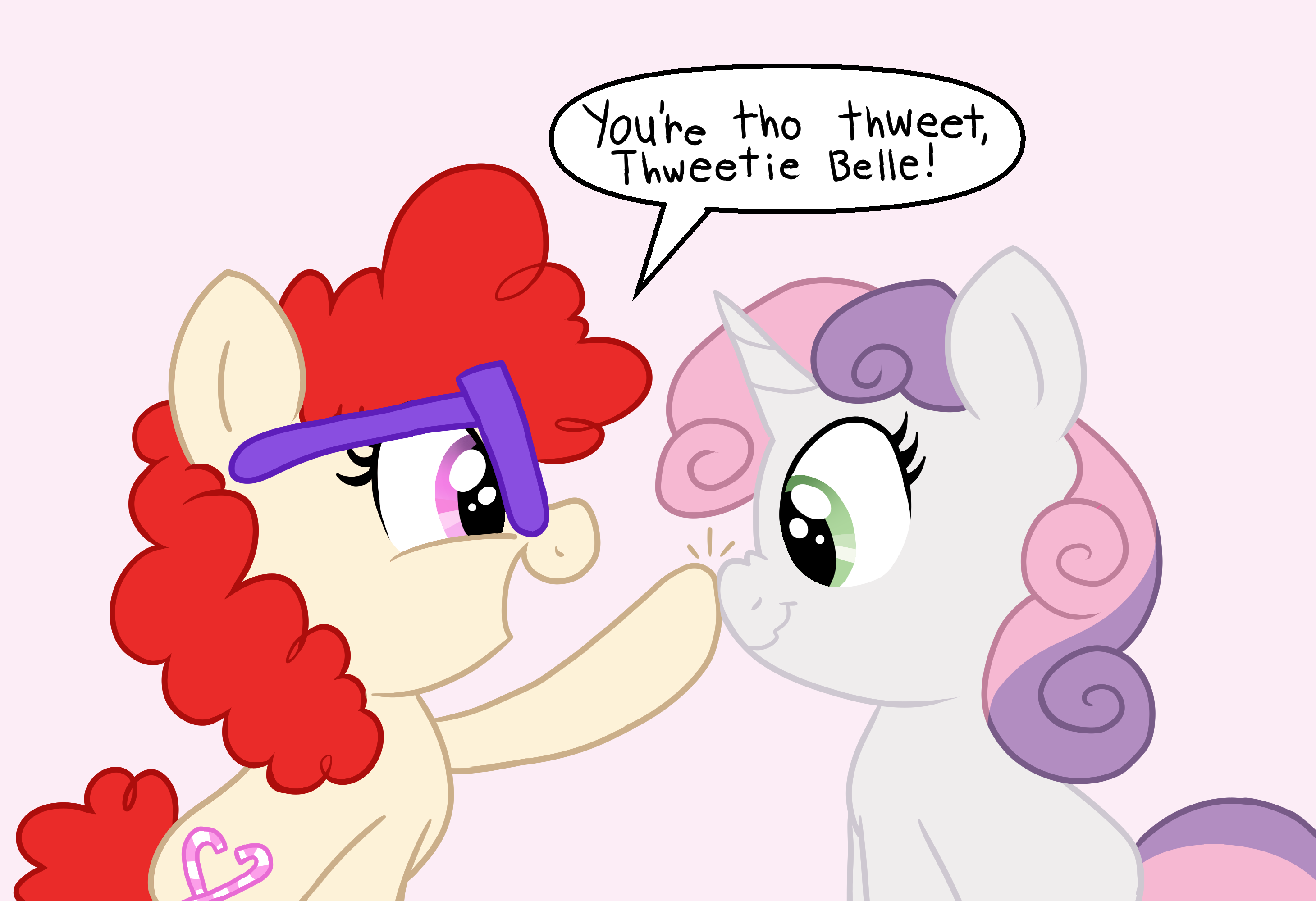 #3609844 - safe, artist:shychamomile, sweetie belle, twist, earth pony ...