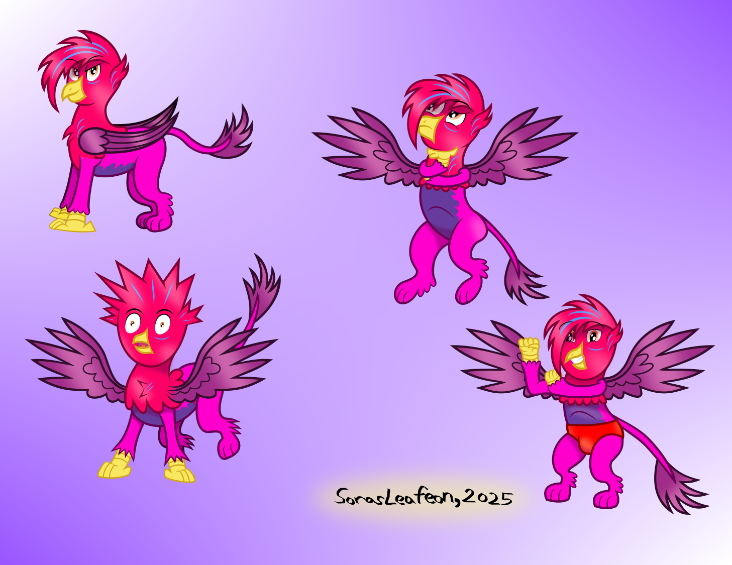 #3609969 - safe, artist:sorasleafeon, oc, oc:gibson the griffon, griffon, beak, bipedal, clothes ...