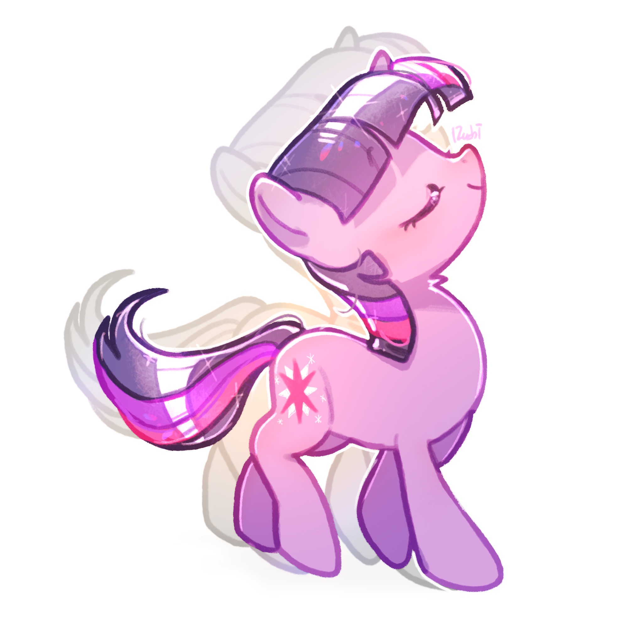 #3611174 - safe, artist:izuchi, twilight sparkle, pony, unicorn, g4, eyes closed, female, horn ...