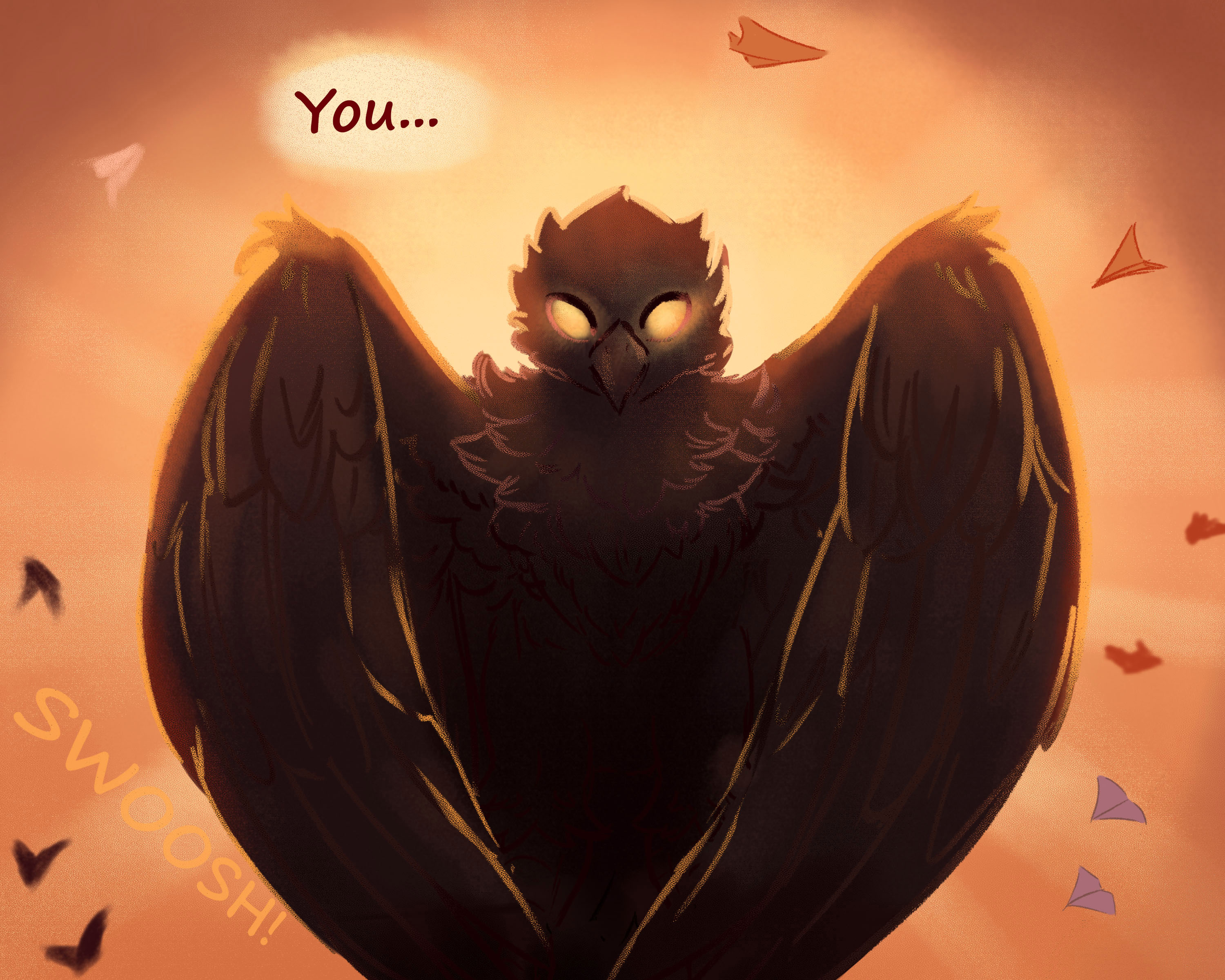 #3611788 - safe, artist:polnocnykot, bird, eagle, comic:muffin ...