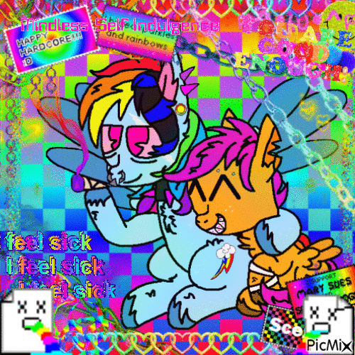 #3598974 - safe, artist:xxduncandonutxx, rainbow dash, scootaloo, pegasus, pony, g4, animated ...