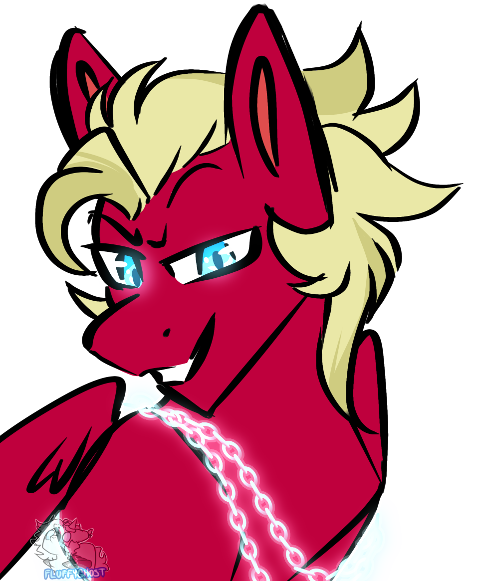 #3615294 - safe, artist:fluffyghost, oc, oc only, oc:burning wing, pegasus, pony, chains ...