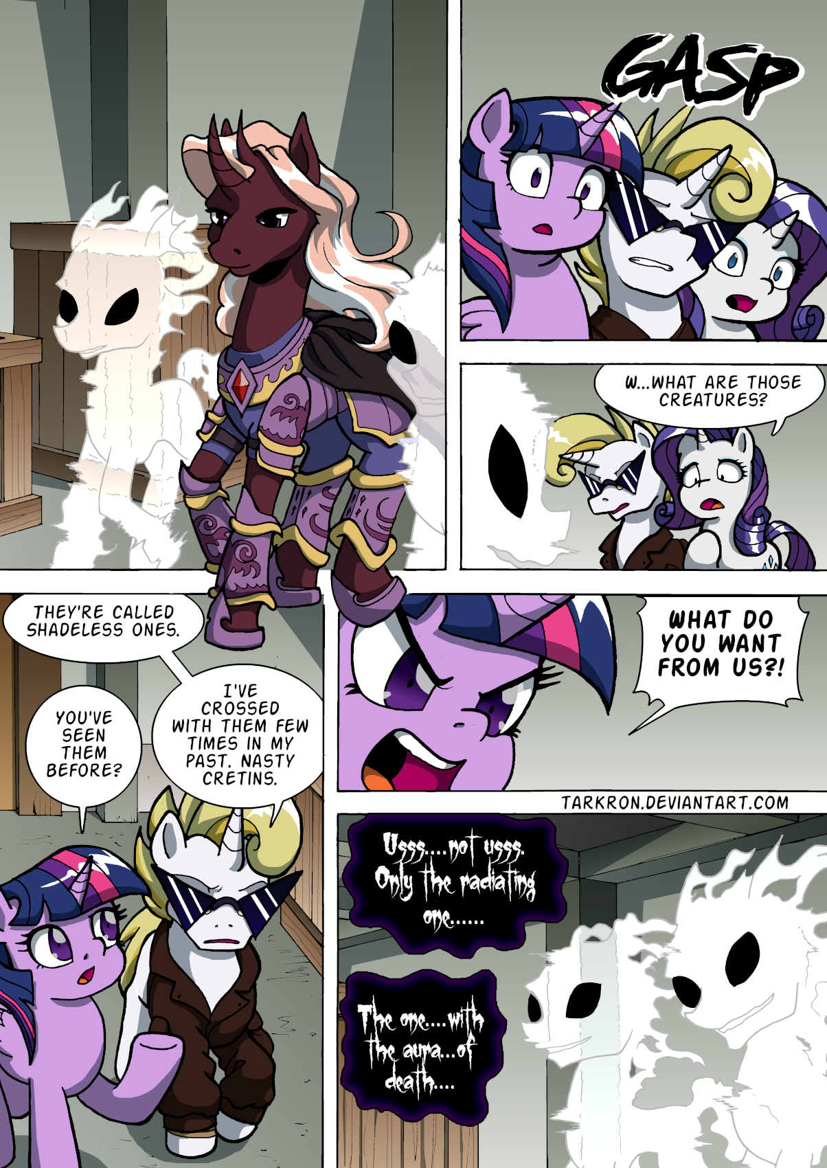 #3615390 - safe, artist:tarkron, rarity, twilight sparkle, oc, oc:cosmo ...