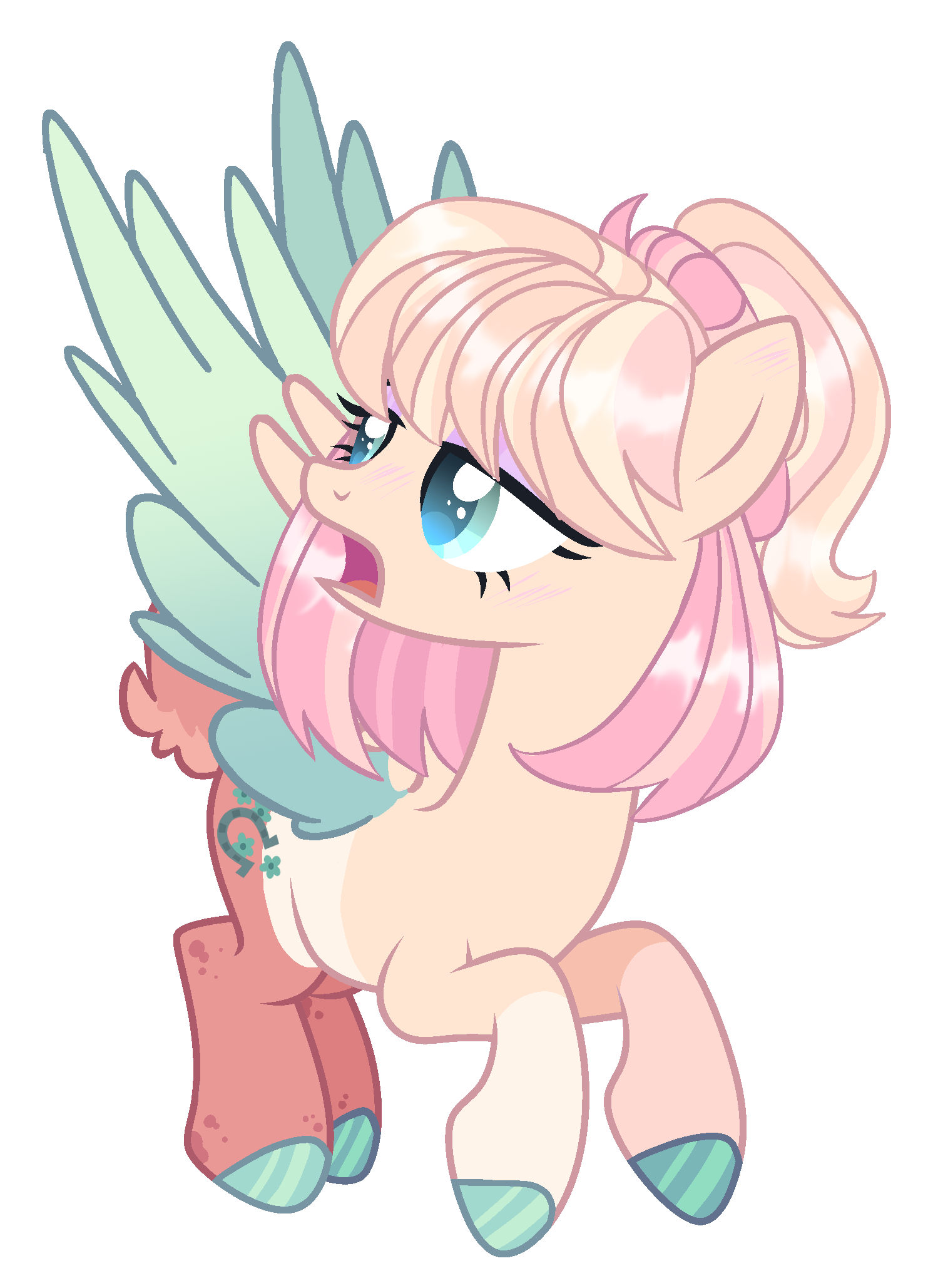 #3599914 - safe, artist:mewverse, oc, oc only, oc:vintage meadow, deer, deer pony, hybrid ...