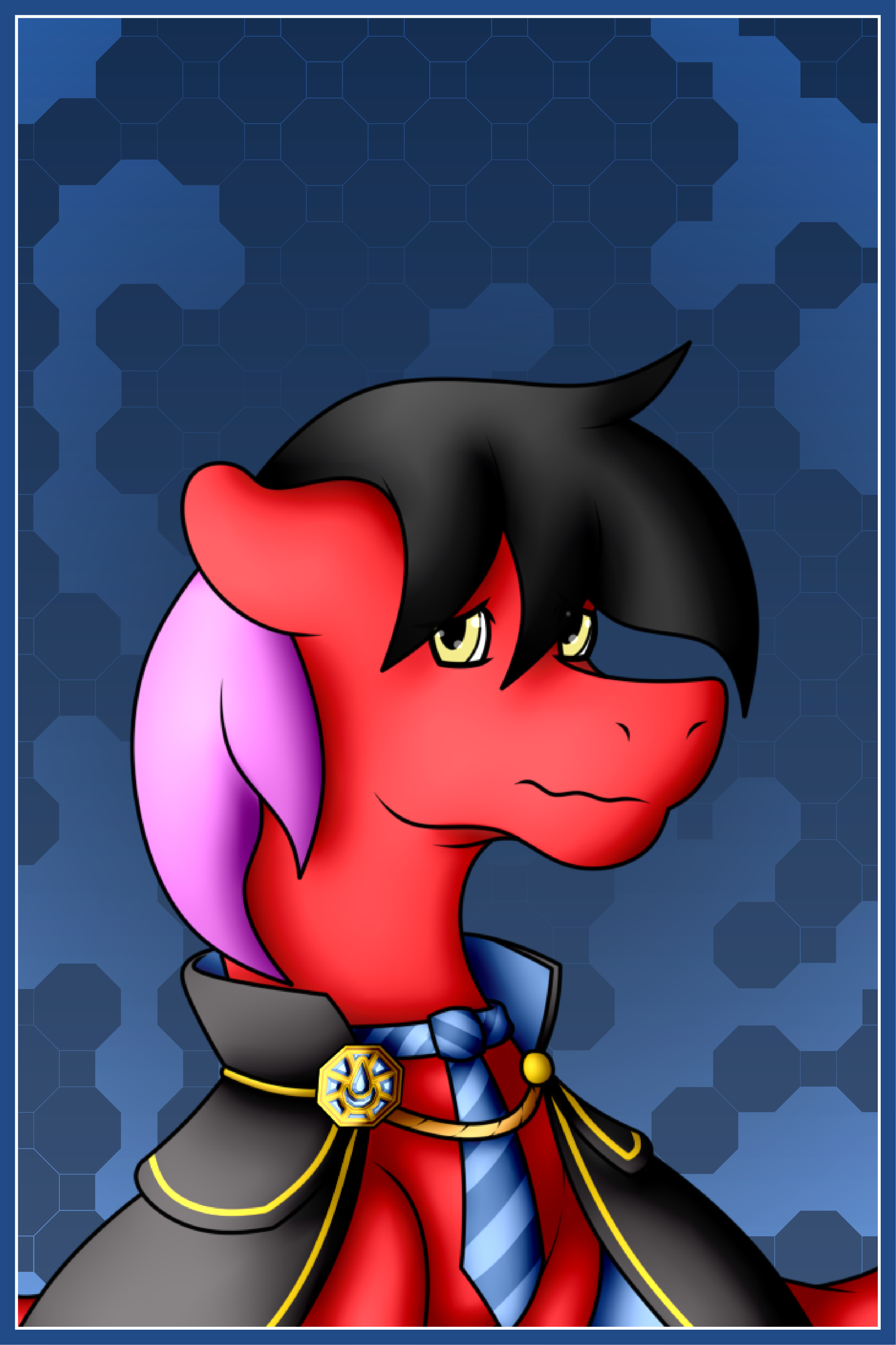 #3600300 - safe, artist:thebenalpha, oc, oc:gallant valor, pegasus, cape, clothes, necktie ...