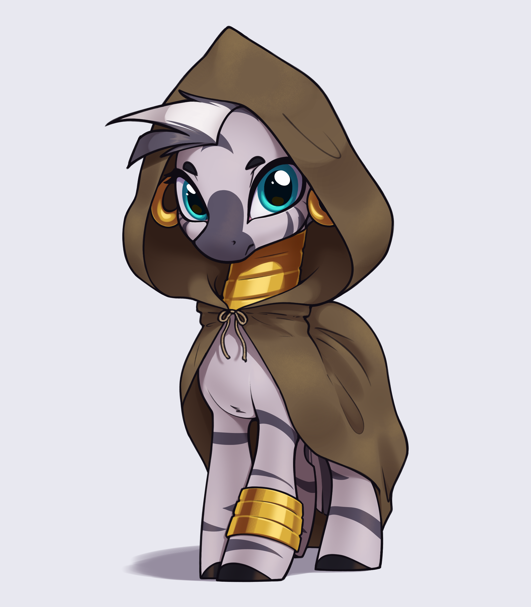 #3601033 - safe, artist:aquaticvibes, zecora, zebra, g4, bracelet, cute ...