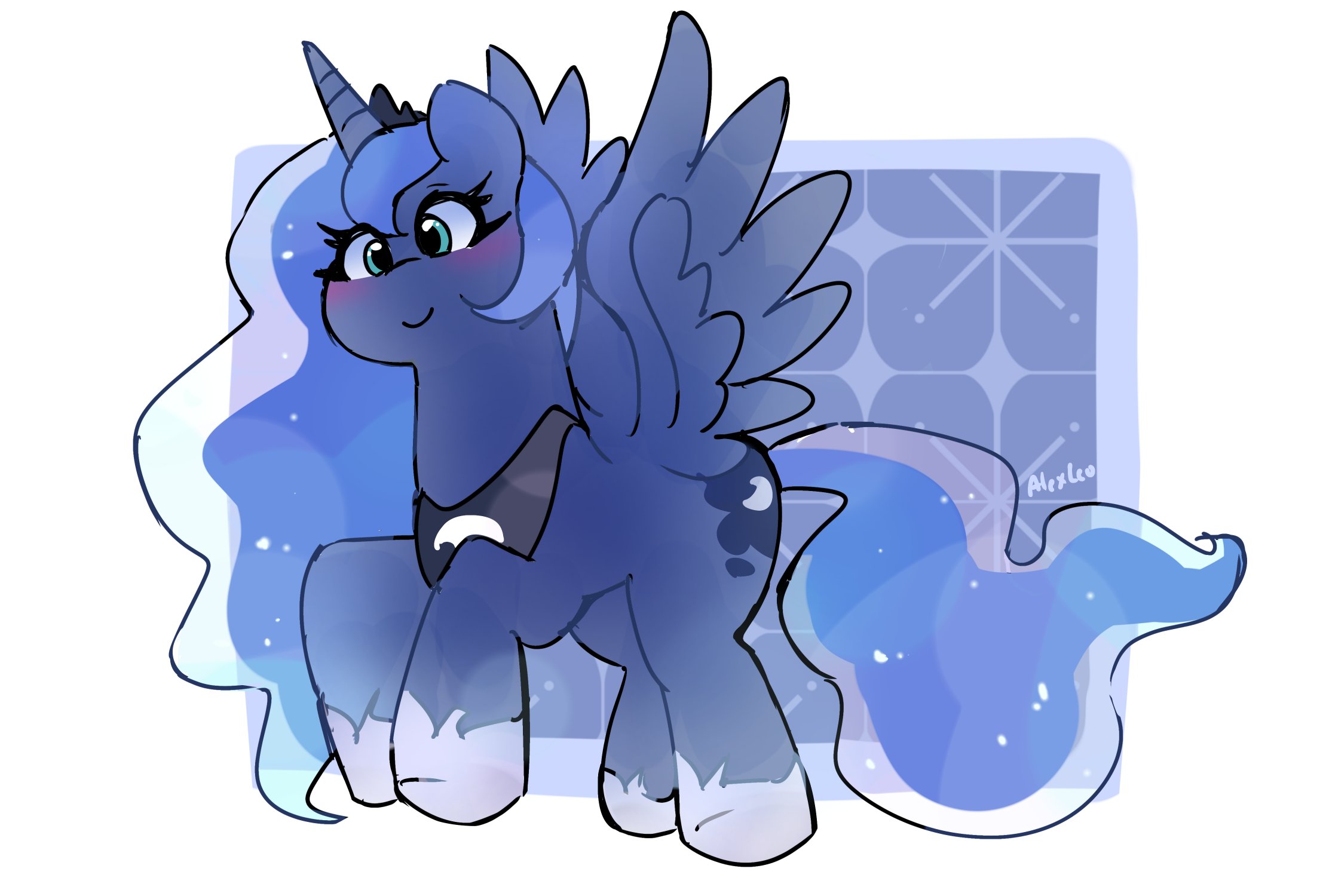 #3602423 - safe, artist:leo19969525, princess luna, alicorn, pony, g4 ...