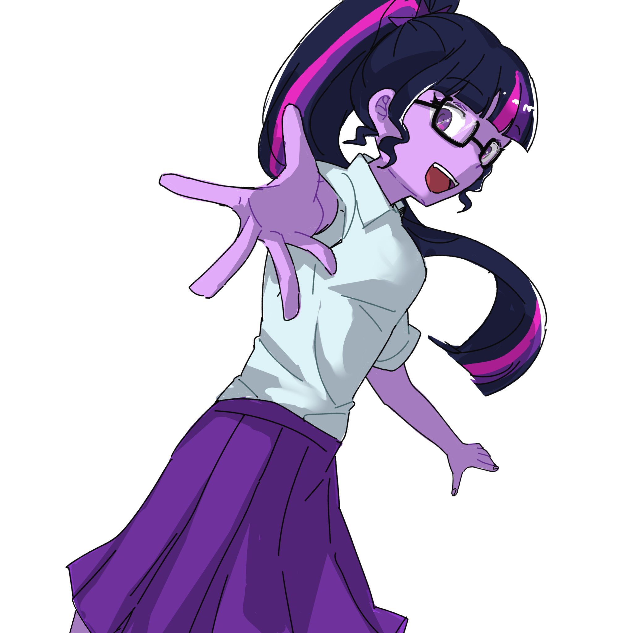 #3602426 - safe, artist:dusknebula, sci-twi, twilight sparkle, human ...