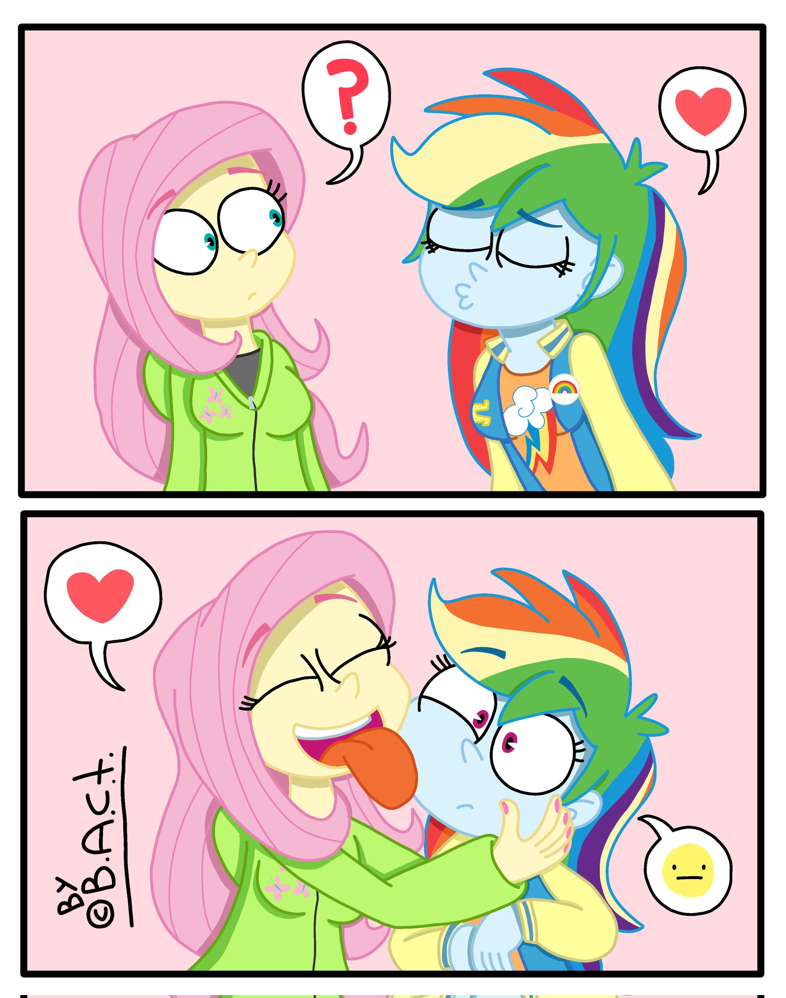 #3615830 - safe, artist:garybaldor, fluttershy, rainbow dash, human ...