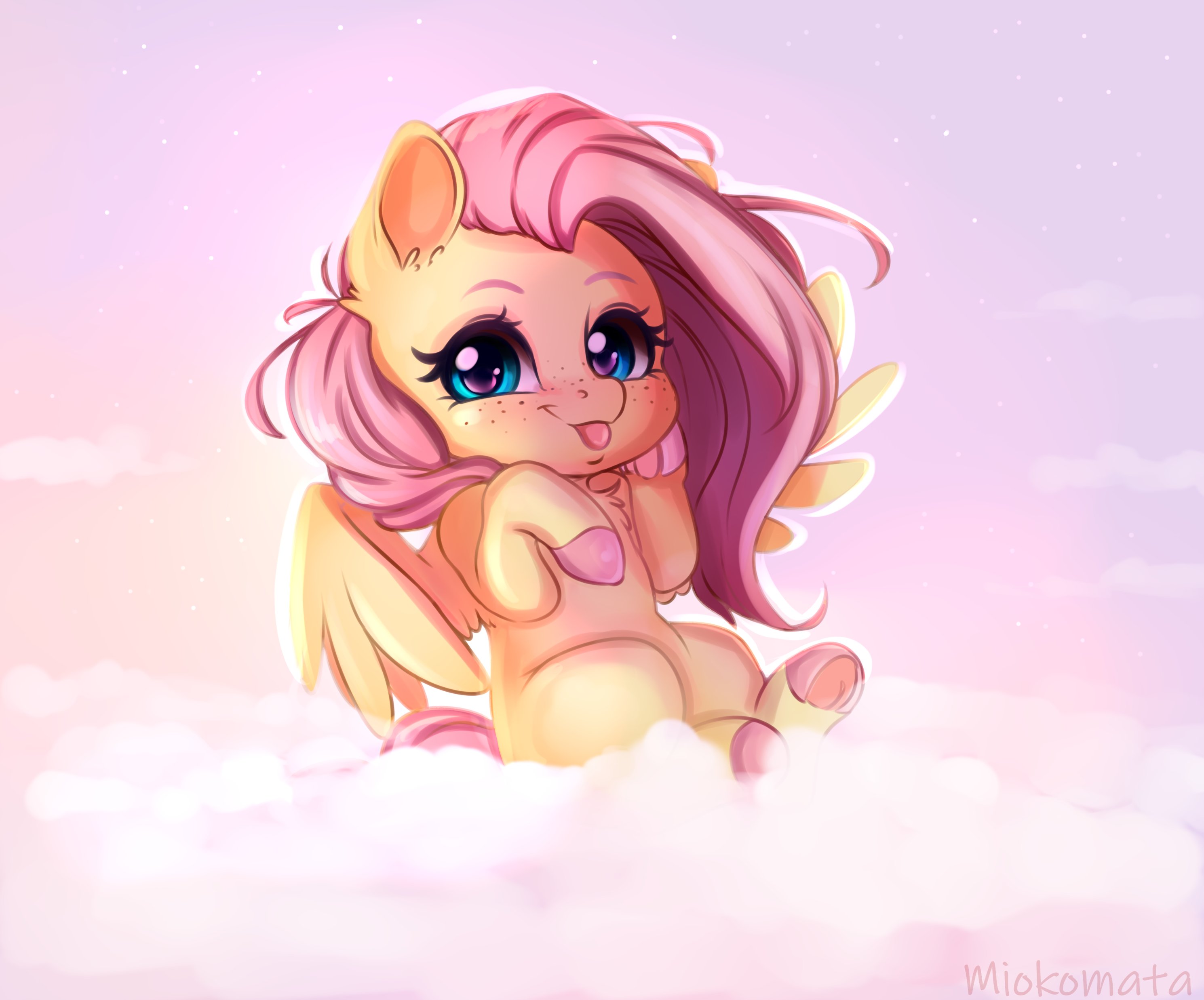 #3621214 - safe, artist:miokomata, fluttershy, pegasus, pony, g4, chest ...