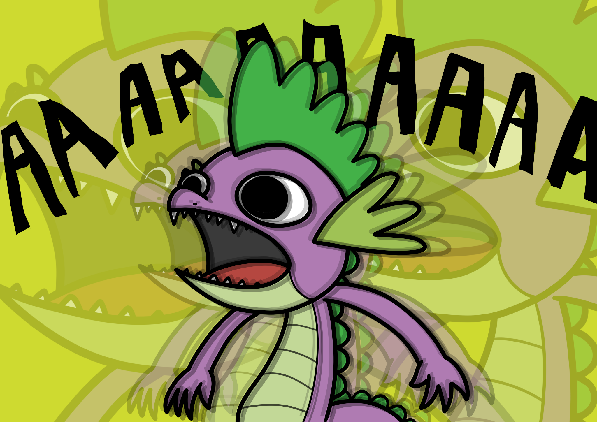 #3621226 - safe, artist:ewoudcponies, spike, dragon, g4, open mouth ...