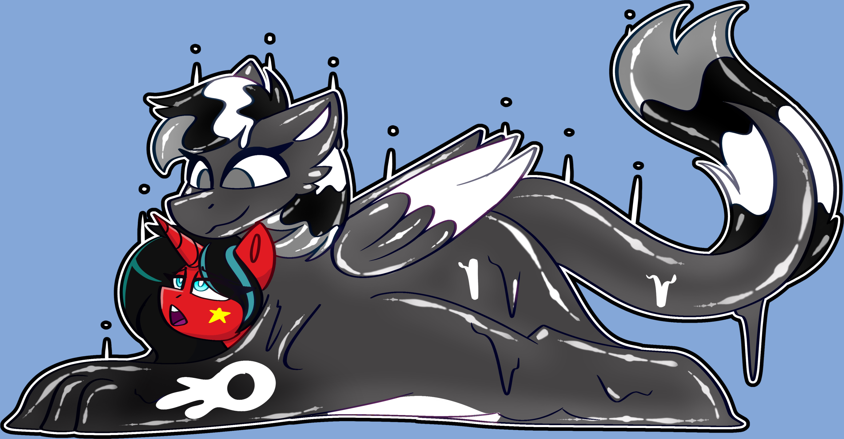 #3621447 - suggestive, artist:askhypnoswirl, oc, oc only, oc:cheri, goo ...