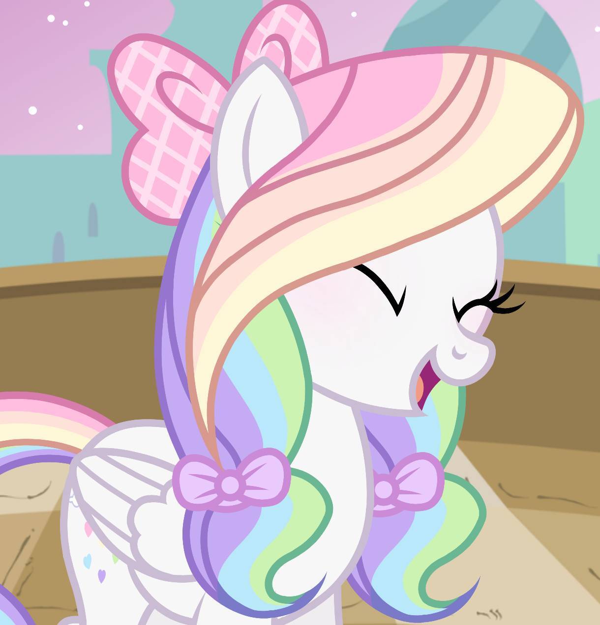 #3621571 - safe, artist:cstrawberrymilk, oc, oc only, oc:rainbow heart, pegasus, pony, g4, bow ...