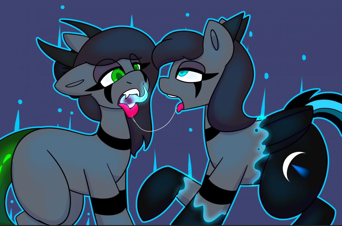 #3621947 - suggestive, artist:askhypnoswirl, oc, oc only, oc:decora, oc:nightlight aura, demon ...