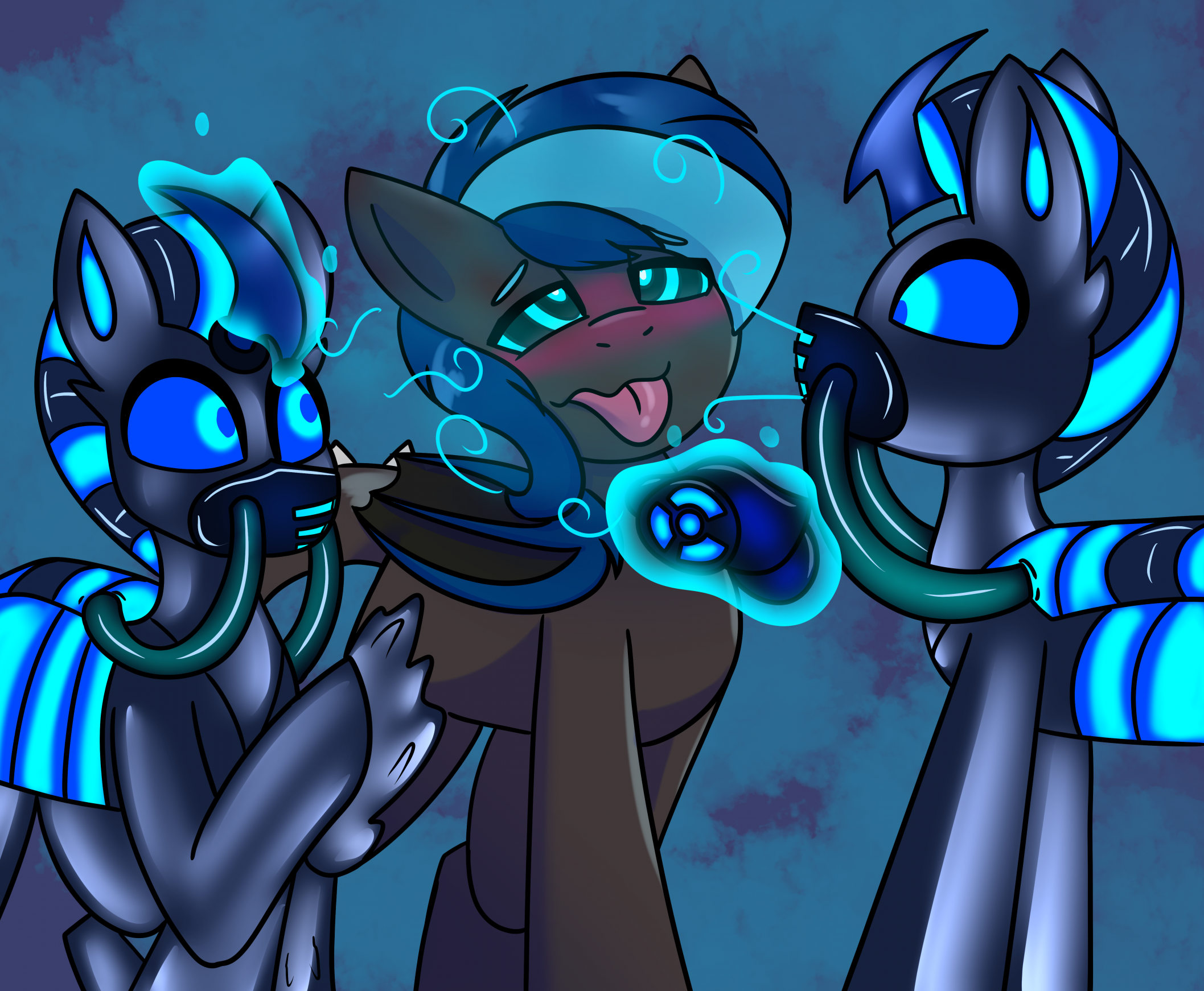 #3621971 - suggestive, artist:askhypnoswirl, oc, oc only, oc:toothy horizon, bat pony ...