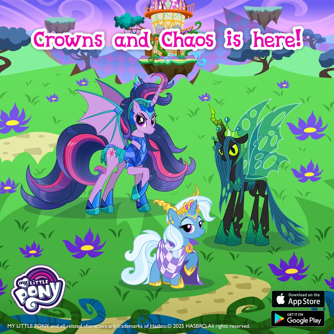 #3623598 - safe, gameloft, queen chrysalis, trixie, twilight sparkle ...