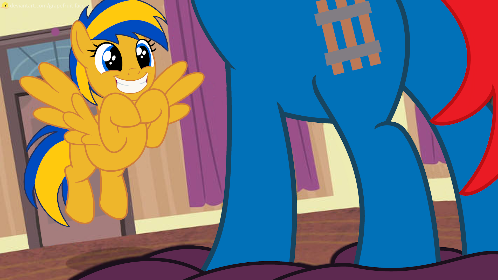 #3624030 - safe, artist:grapefruit-face, oc, oc only, oc:flare spark, oc:train track, pegasus ...