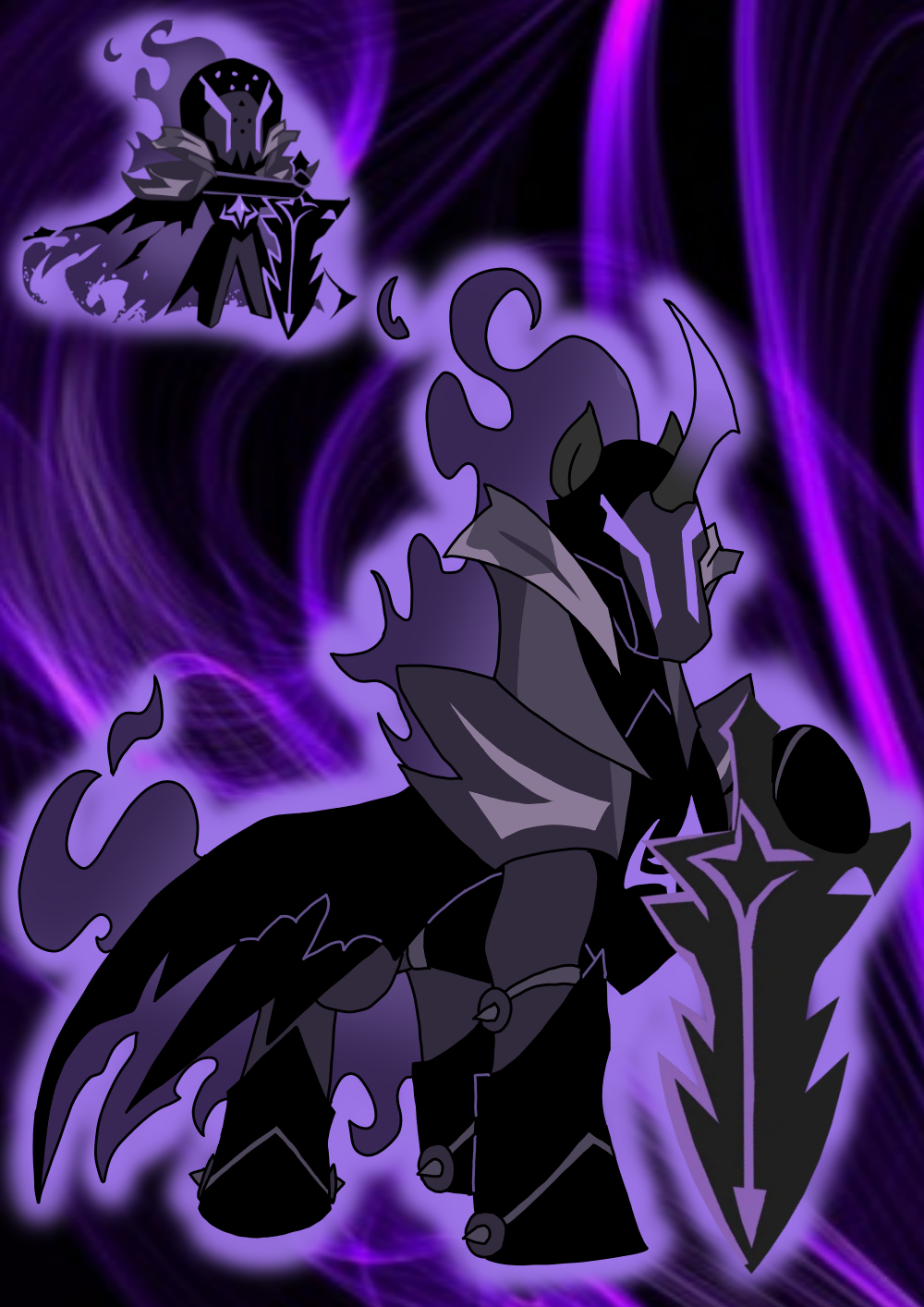 #3624891 - safe, artist:zetikoopa, umbrum, unicorn, abstract background ...