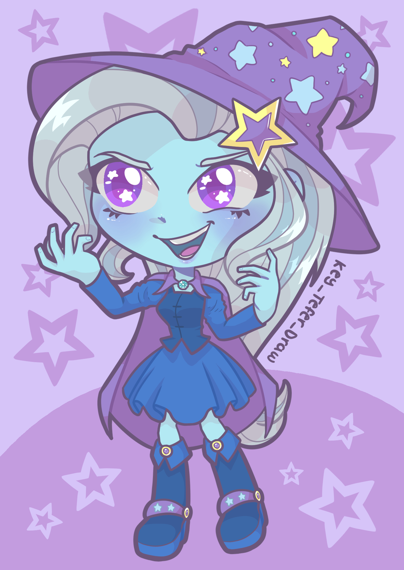 #3625285 - safe, artist:key_tefer_draw, trixie, human, equestria girls ...