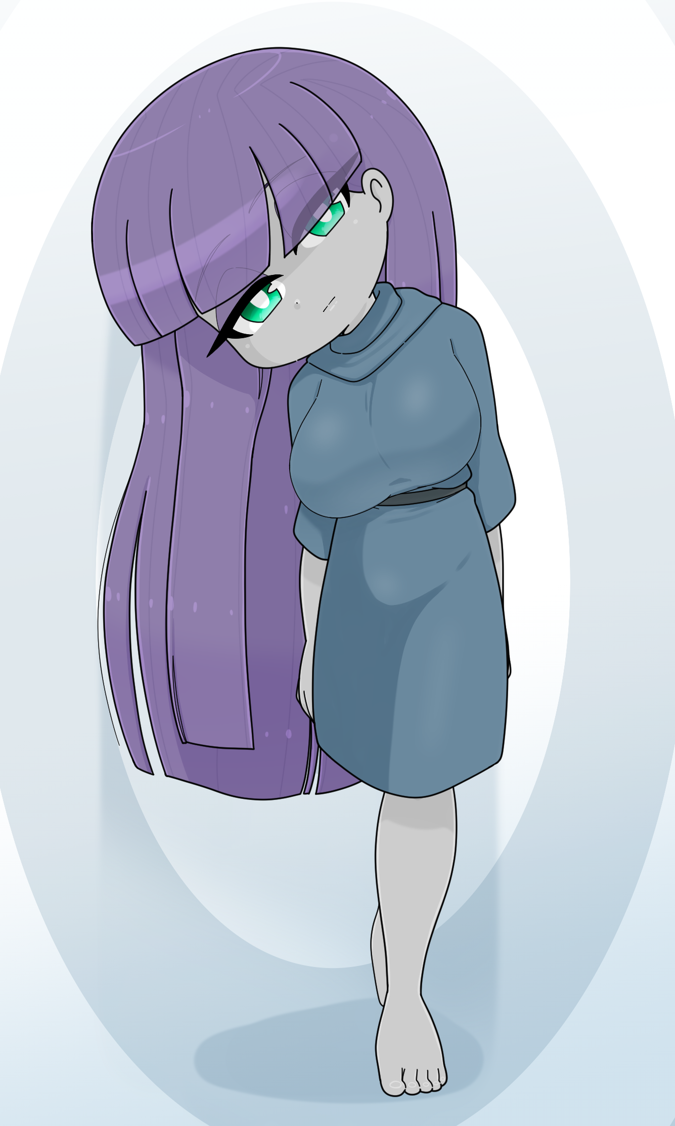 #3627071 - safe, artist:batipin, maud pie, human, equestria girls, g4, 2d, bangs, barefoot ...