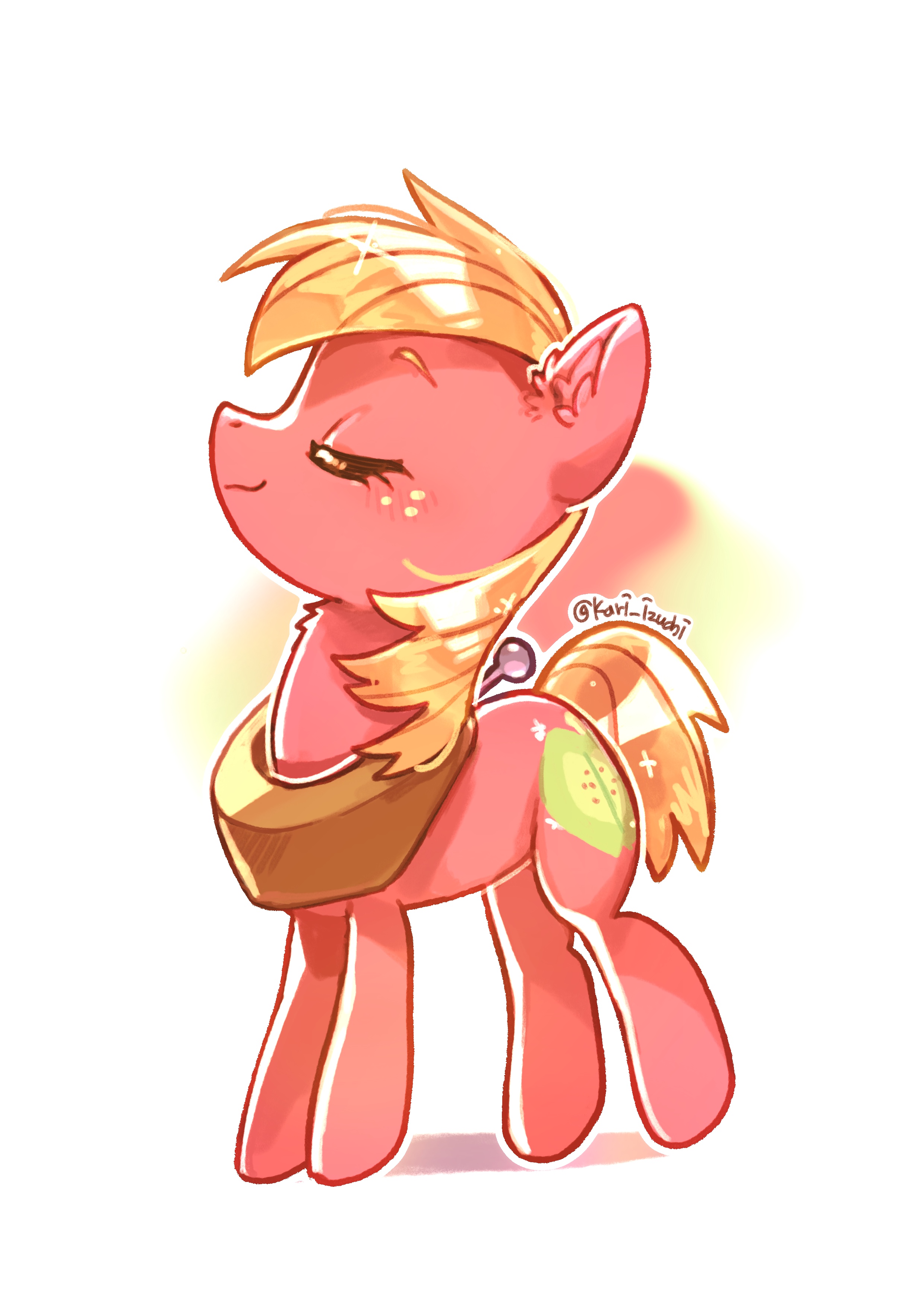 #3630302 - safe, artist:izuchi, big macintosh, earth pony, pony, g4, eyes closed, female ...