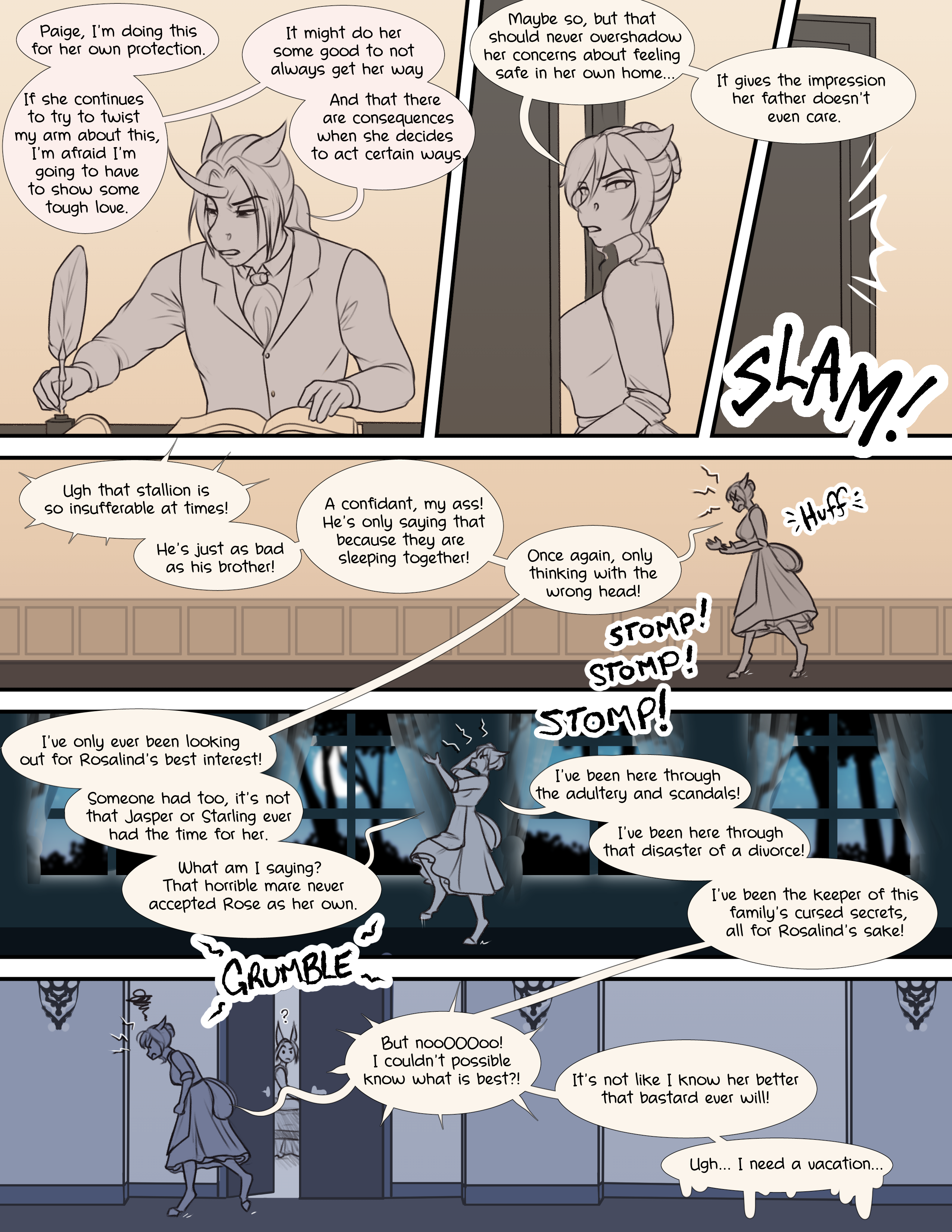 #3631678 - safe, artist:askbubblelee, oc, oc only, oc:jasper quartz, oc:paige miller, oc:victor ...