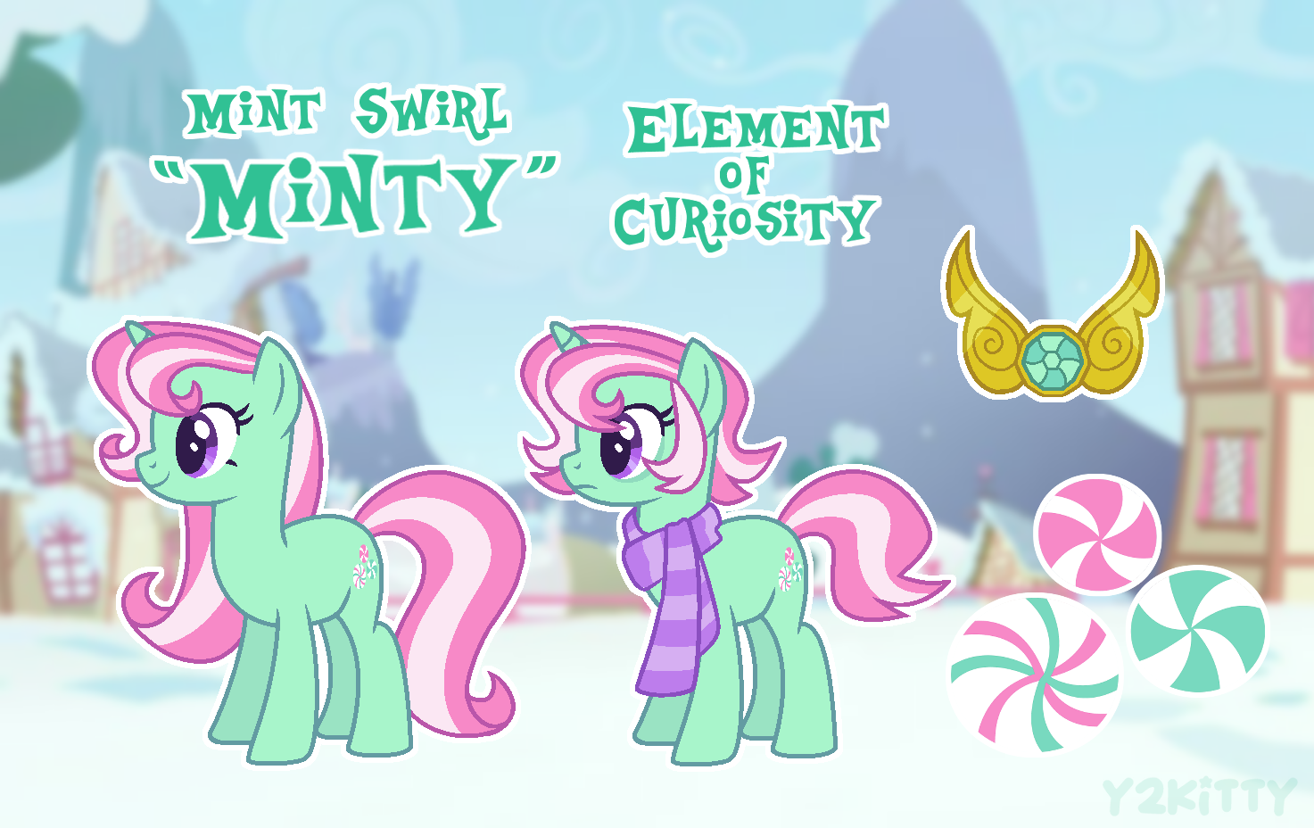 #3617247 - safe, artist:y2kitty, minty (g4), pony, unicorn, g4, clothes, female, horn, mare ...