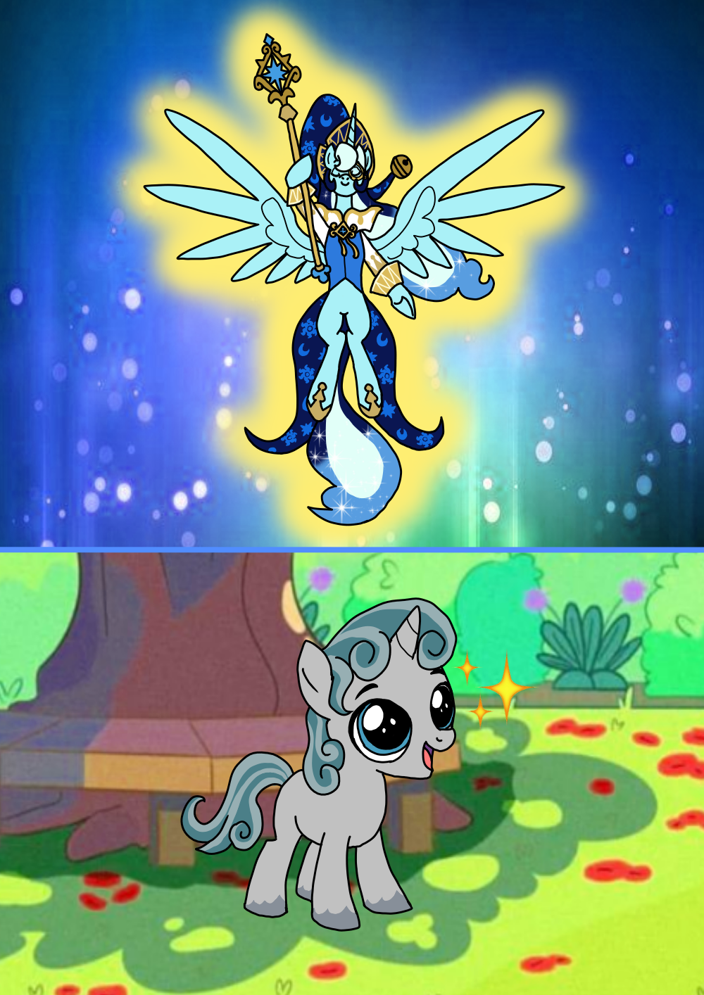 #3617376 - safe, artist:zetikoopa, star swirl the bearded, oc, oc:loki ...