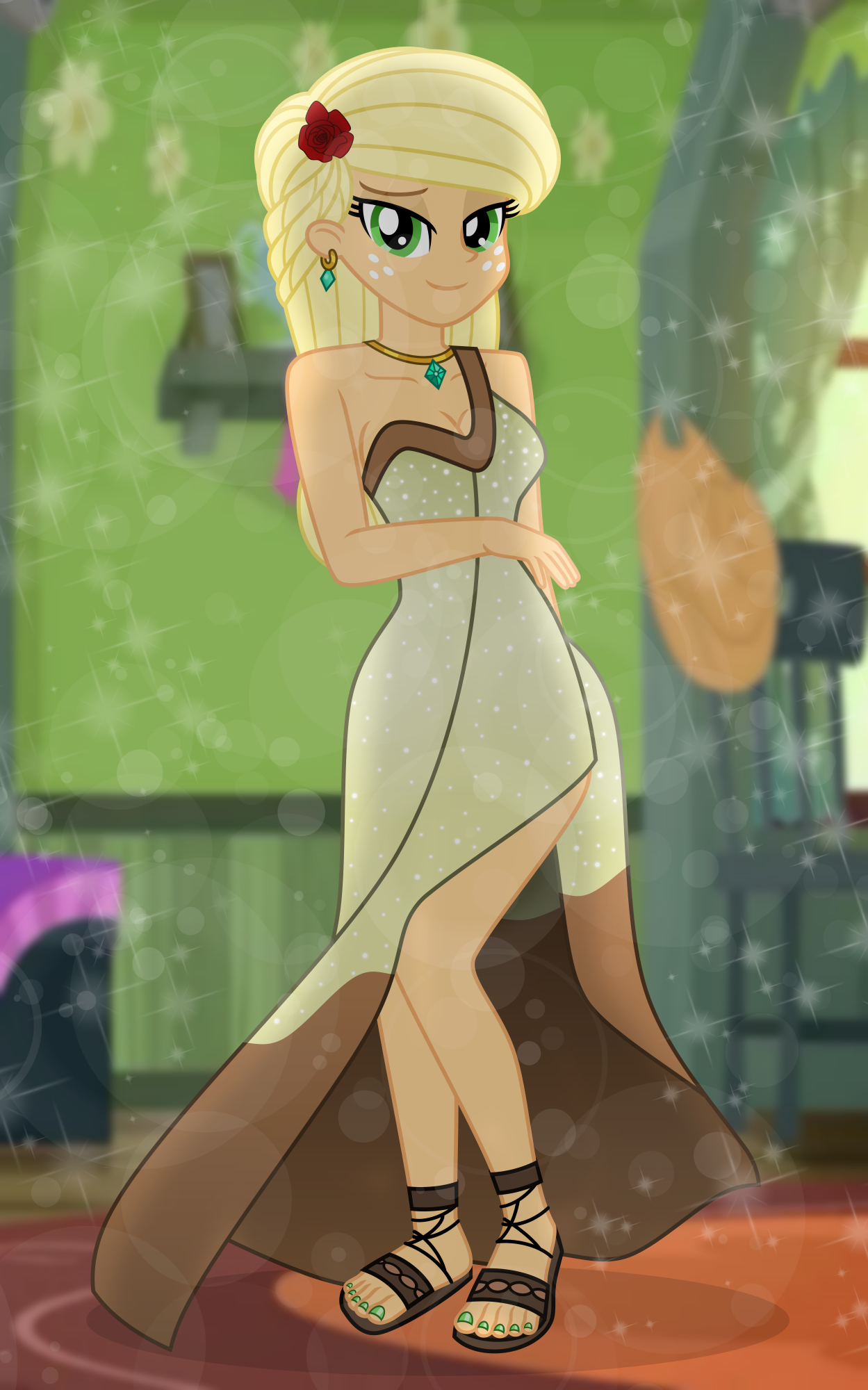 #3617435 - safe, artist:emeraldblast63, applejack, human, equestria girls, g4, alternate ...