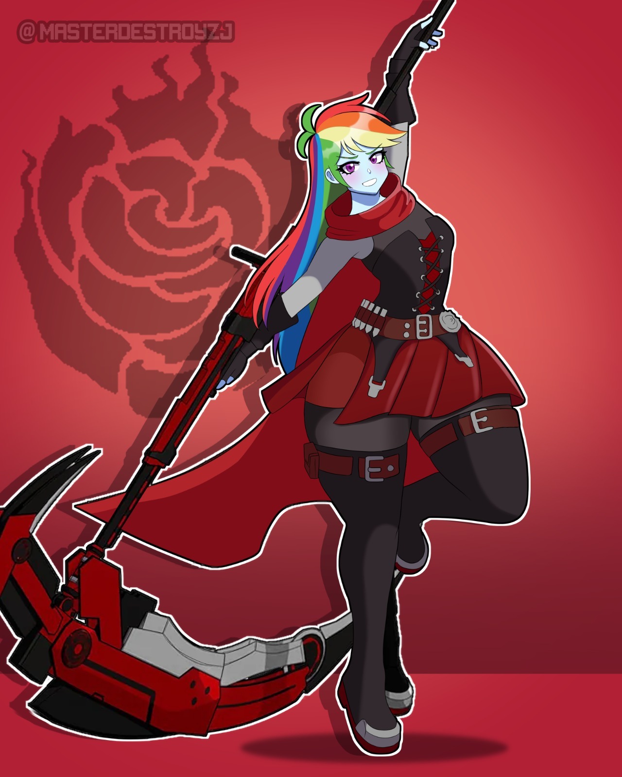 #3617511 - safe, artist:masterdestroyzj, rainbow dash, human, equestria ...