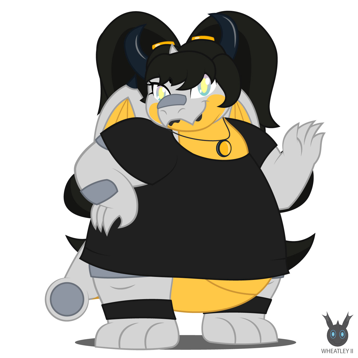 #3618874 - safe, artist:wheatley r.h., derpibooru exclusive, oc, oc only, oc:brea, dragon, black ...