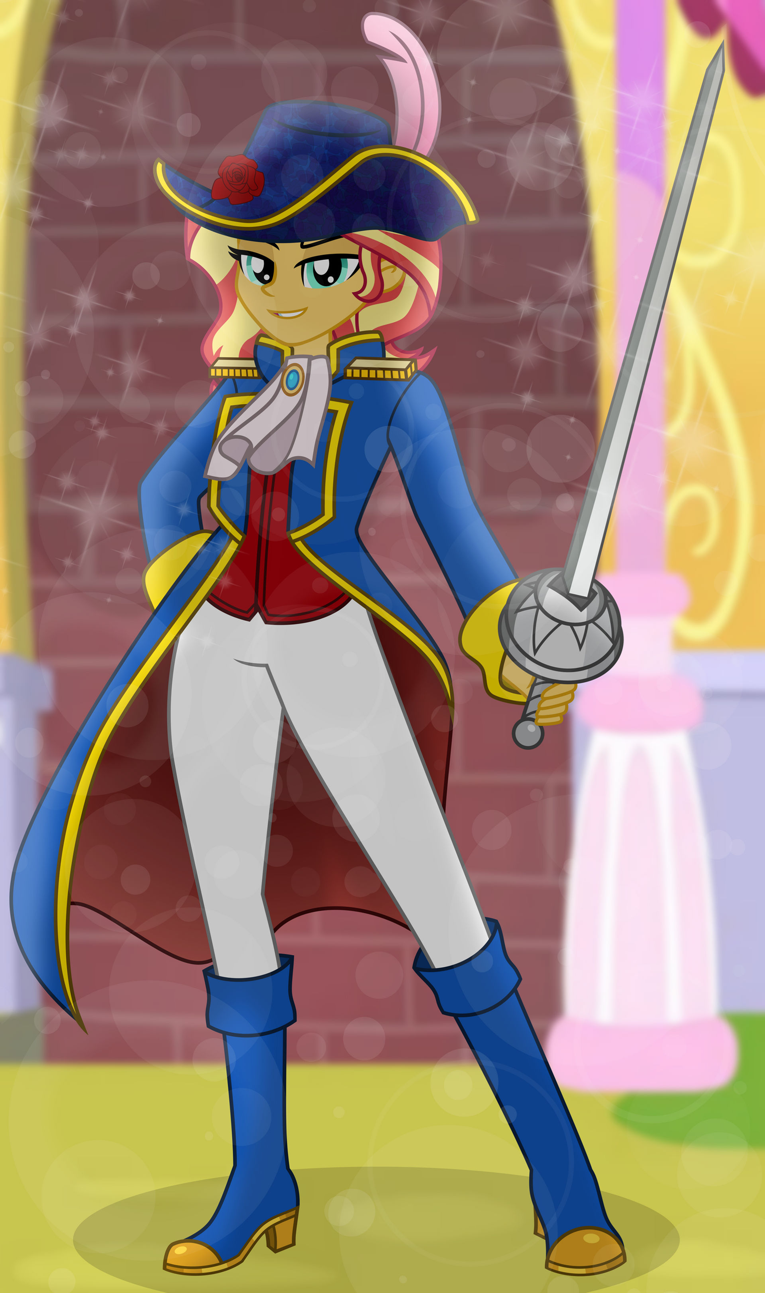 #3620816 - safe, artist:emeraldblast63, sunset shimmer, human, equestria girls, g4, commission ...