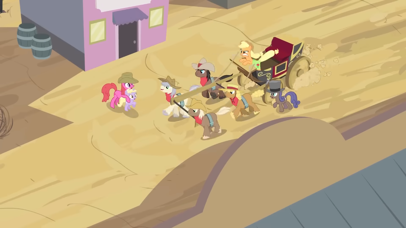 #3641032 - safe, screencap, applejack, belle star, caboose, cherry ...