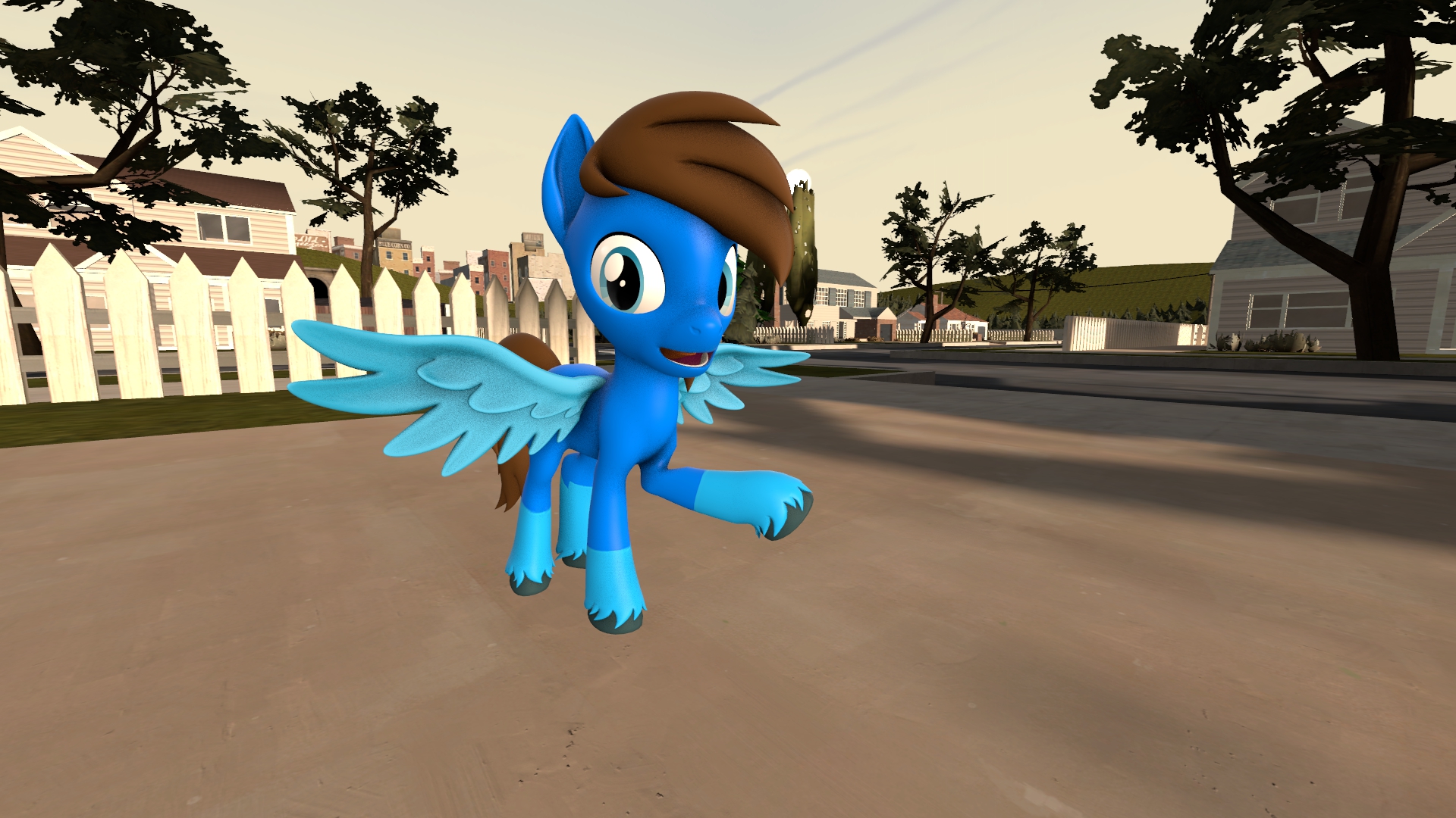 #3643185 - safe, artist:wayrad1, oc, oc only, oc:blue thunder, pegasus ...