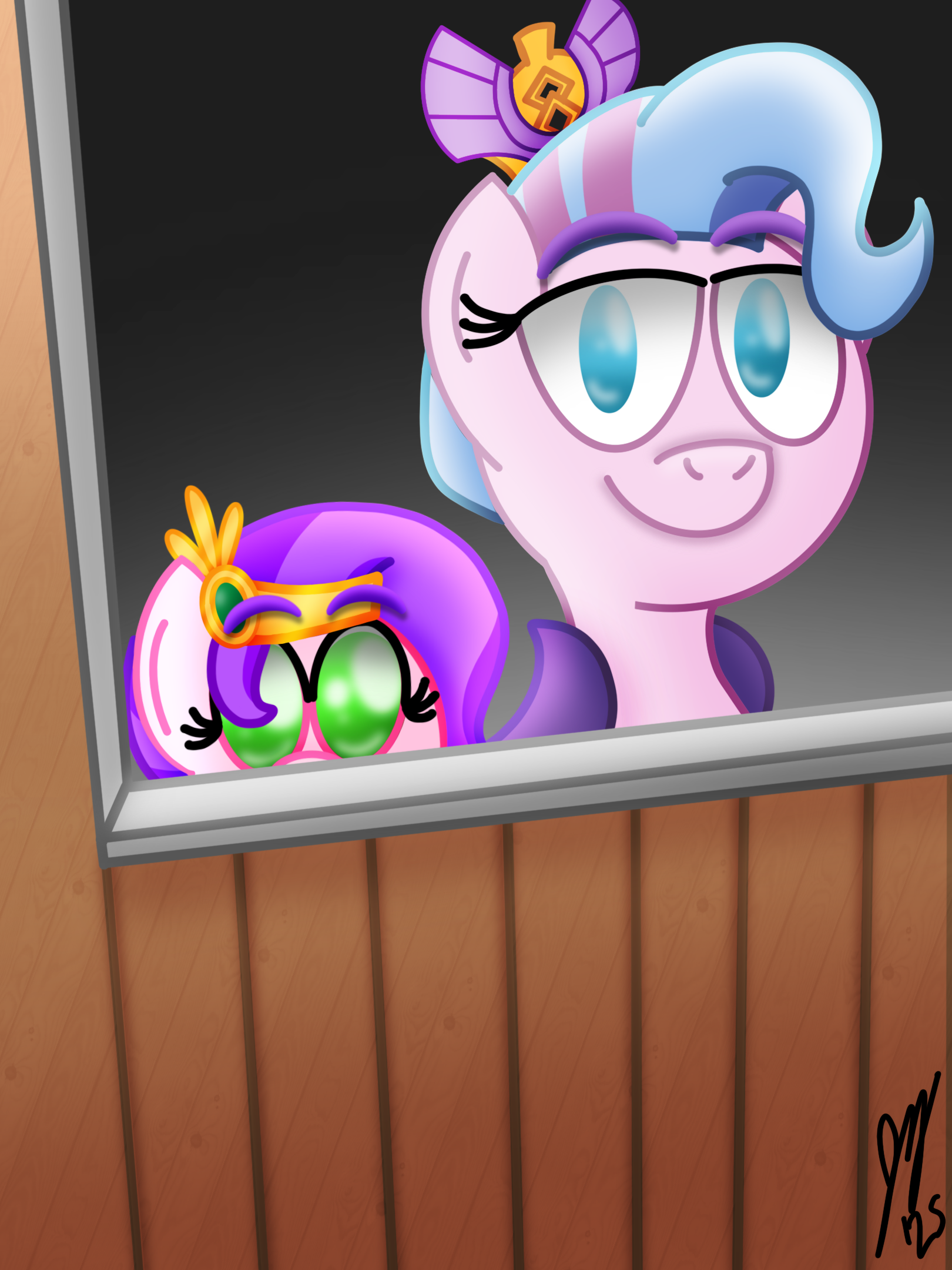 #3634199 - safe, artist:jesslmc16, pipp petals, queen haven, pegasus ...