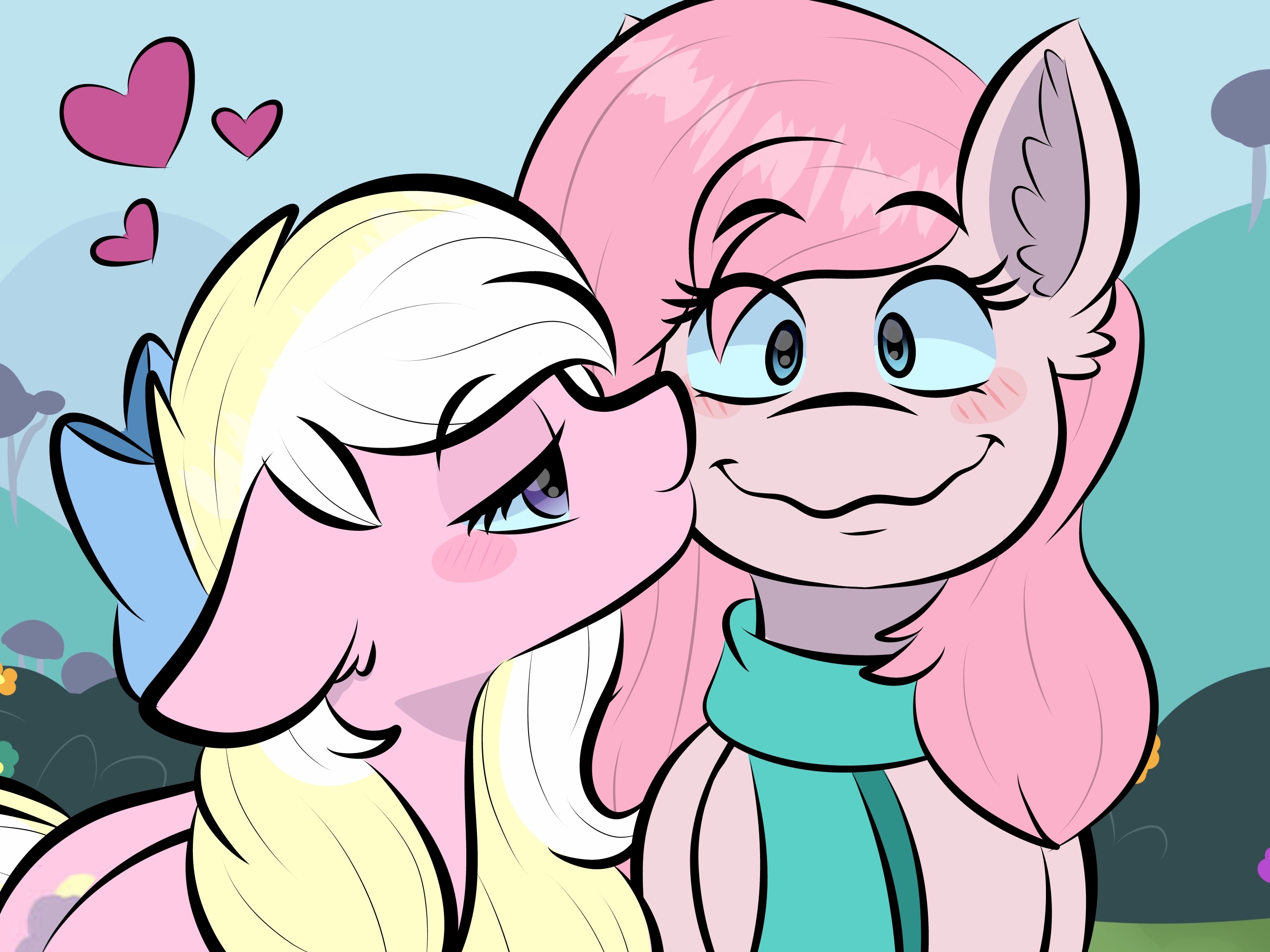 #3644117 - safe, artist:doodle-hooves, oc, oc only, oc:bay breeze, oc:winter gala, pegasus ...